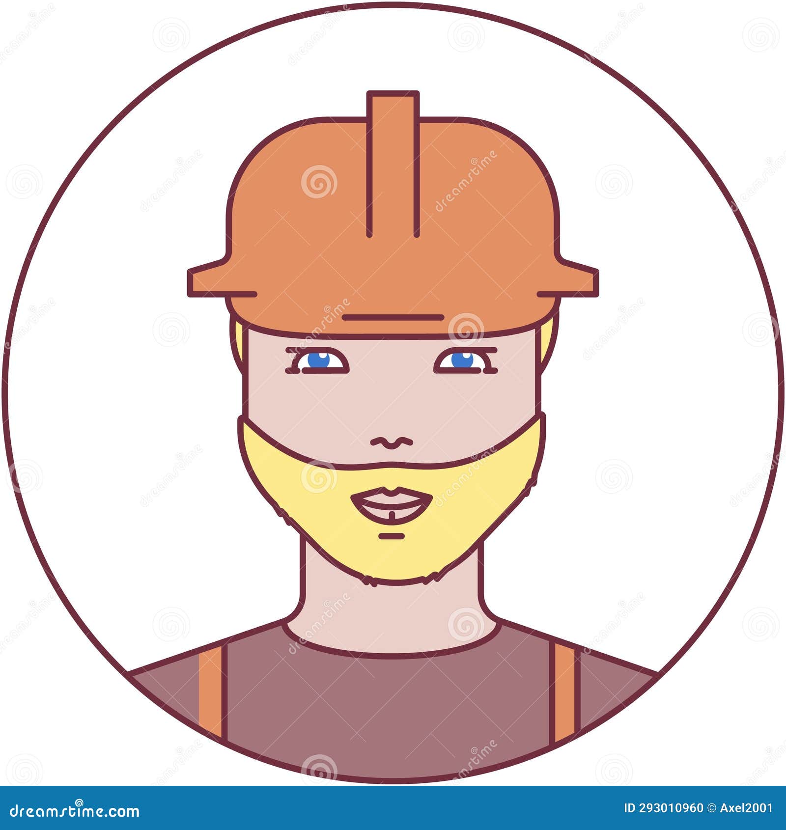 Engineer Employee Man Avatar Icon Flat Vector Stock Vector ...
