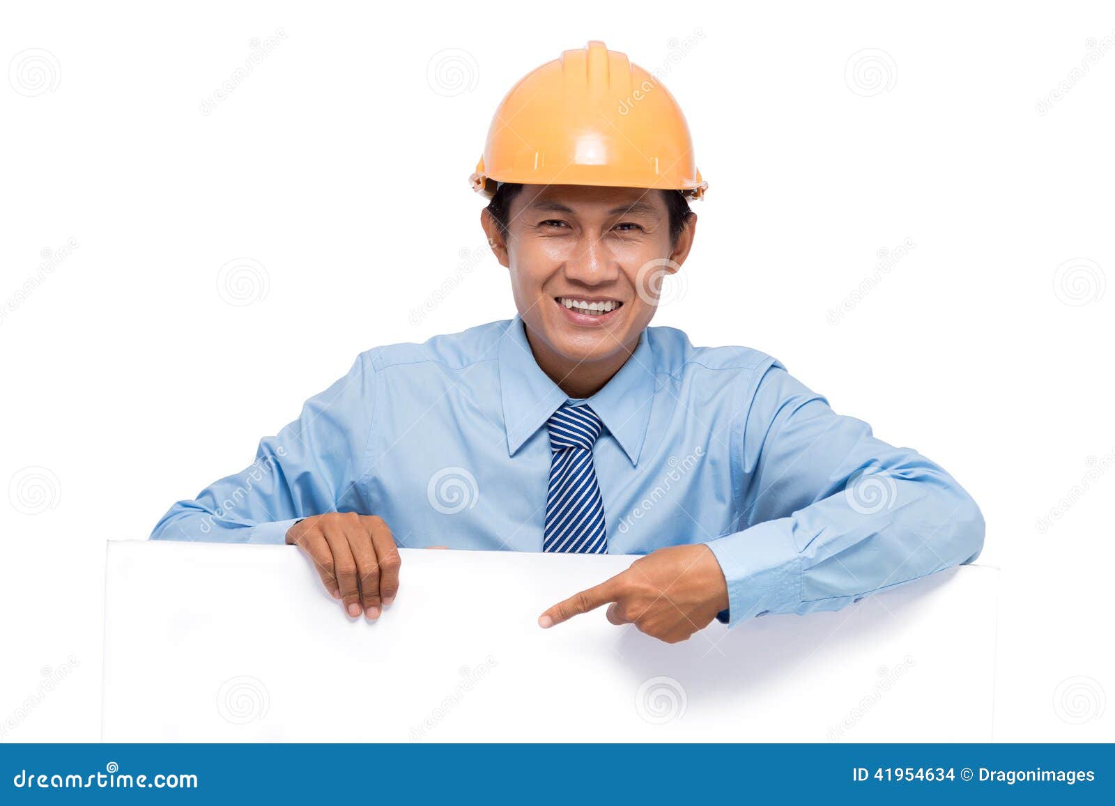Engineer with empty board stock photo. Image of happy - 41954634