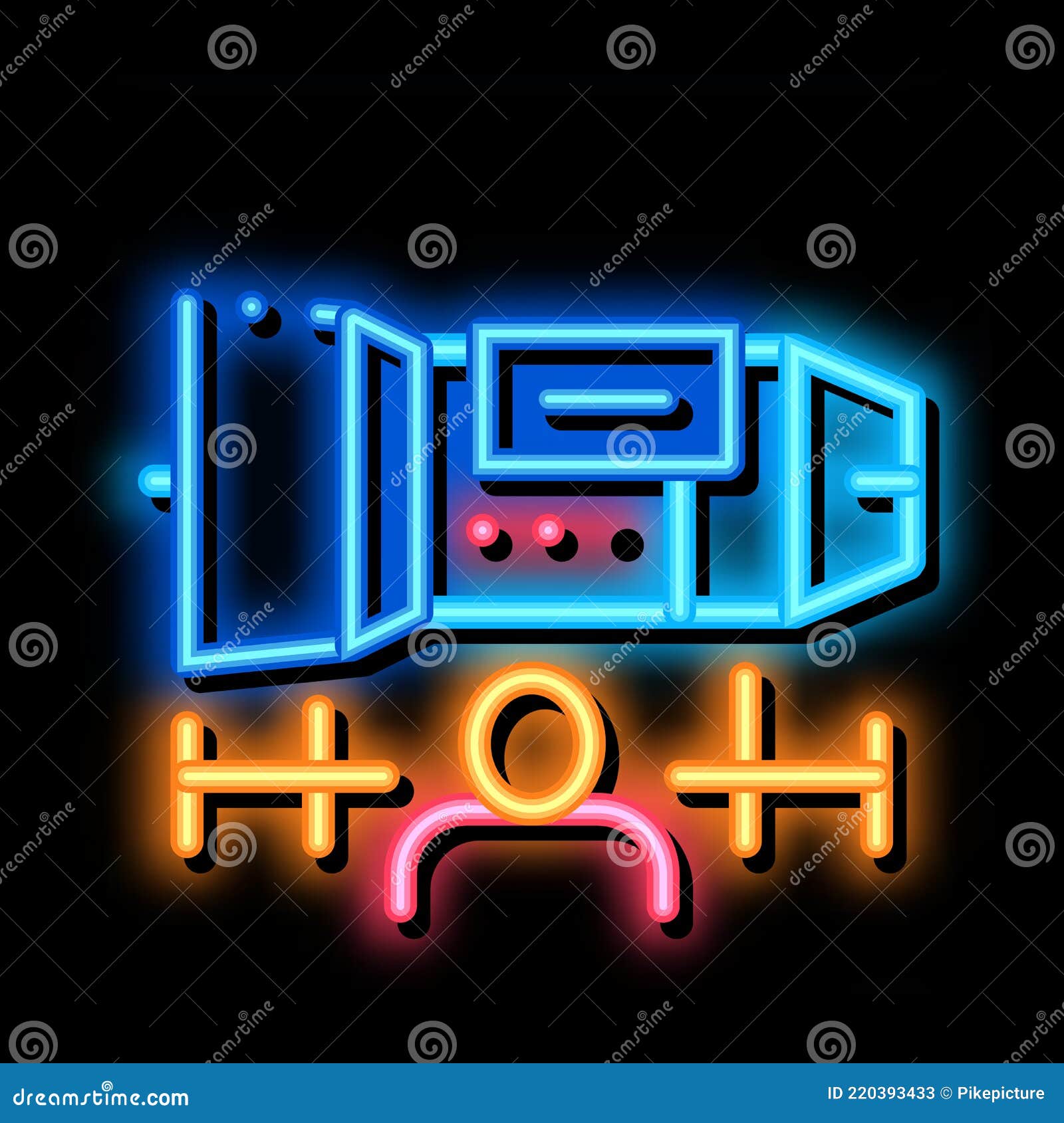 Engineer Engine Neon Glow Icon Illustration Stock Vector - Illustration ...