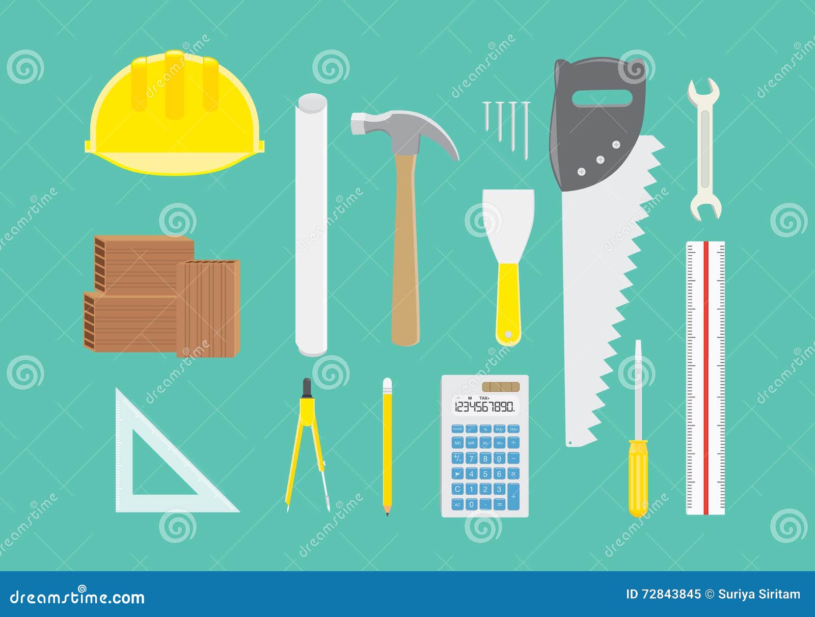 Engineer Equipment Collection Stock Vector - Illustration of element ...