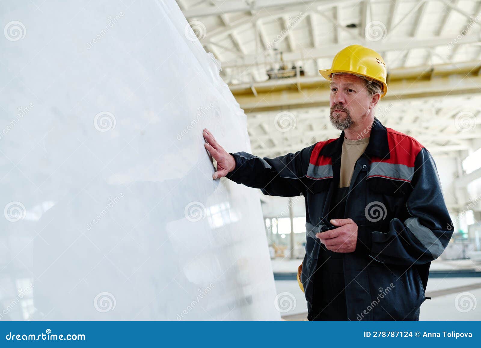 Engineer Examining the Structure of Marble Stock Photo - Image of material, caucasian: 278787124