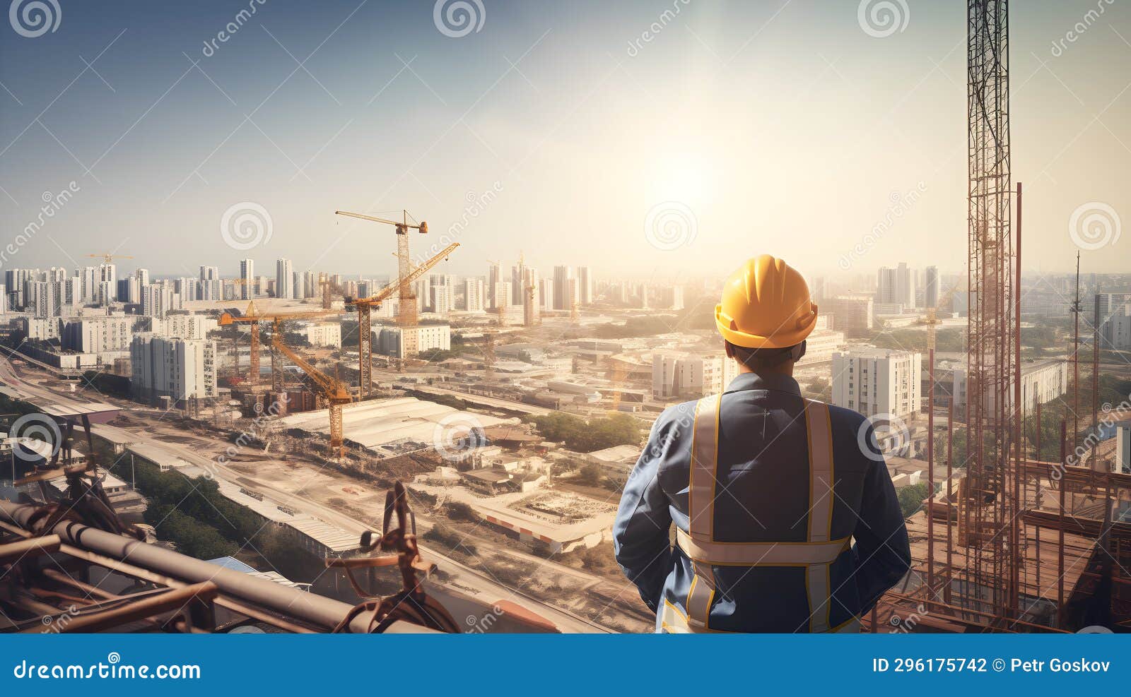 The Engineer is Facing with Large Industry Background Stock ...