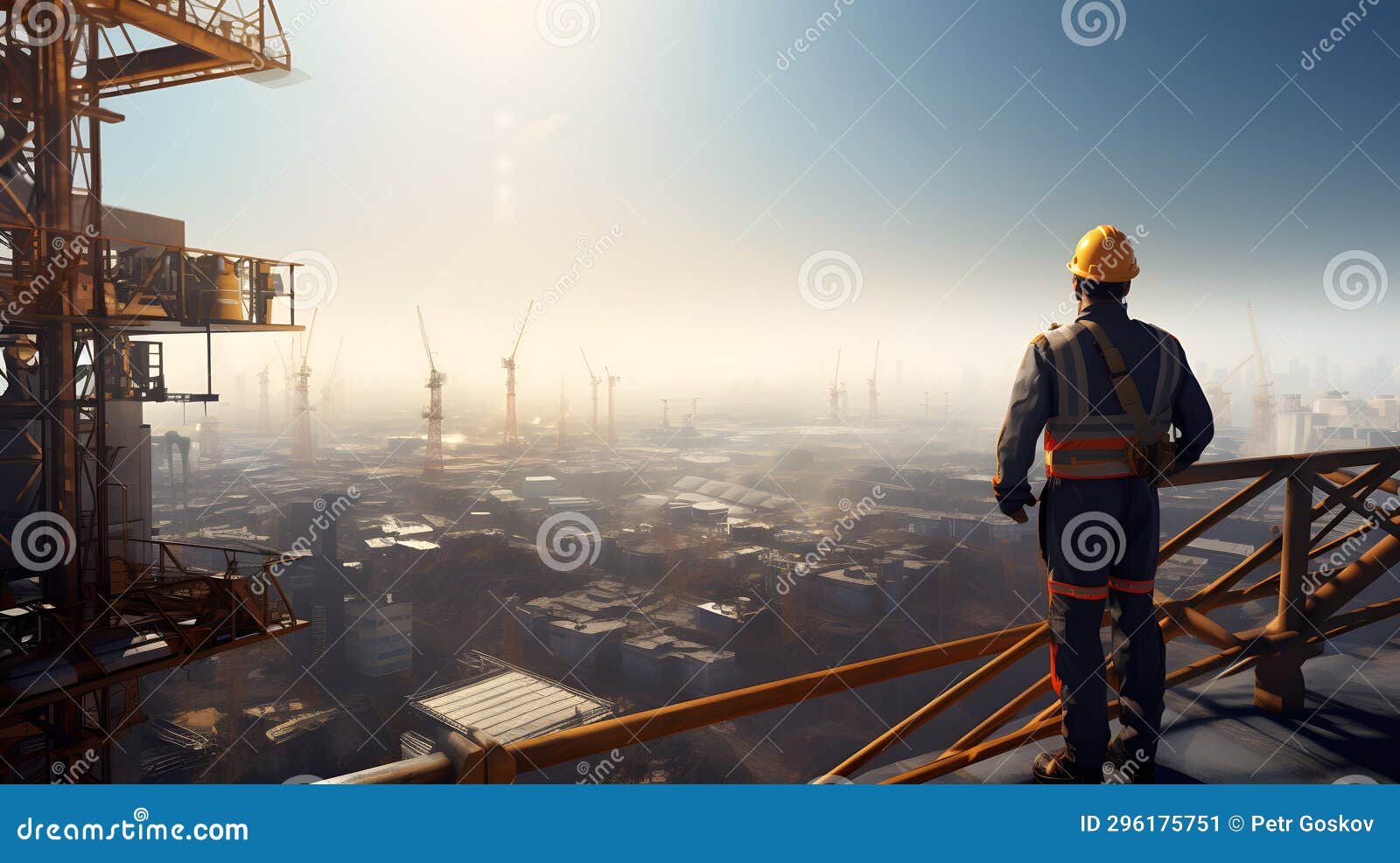 The Engineer is Facing with Large Industry Background Stock ...