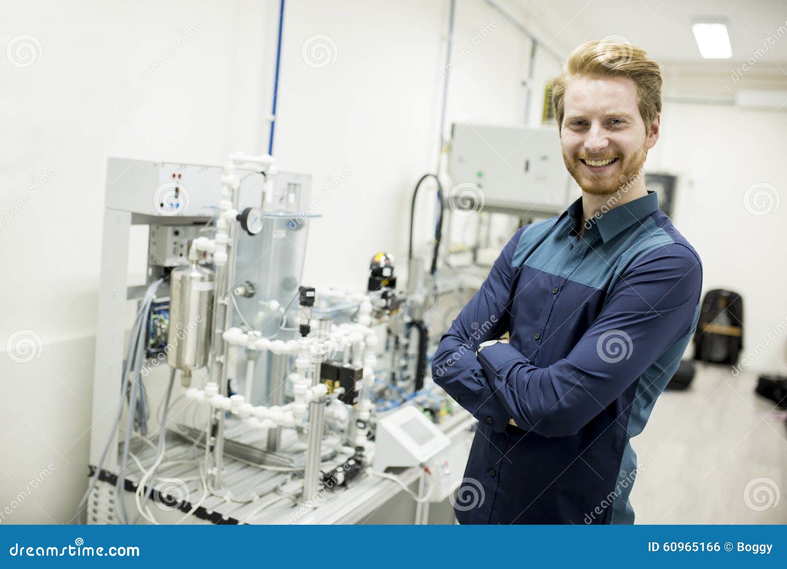 Engineer in the factory stock photo. Image of indoors - 60965166