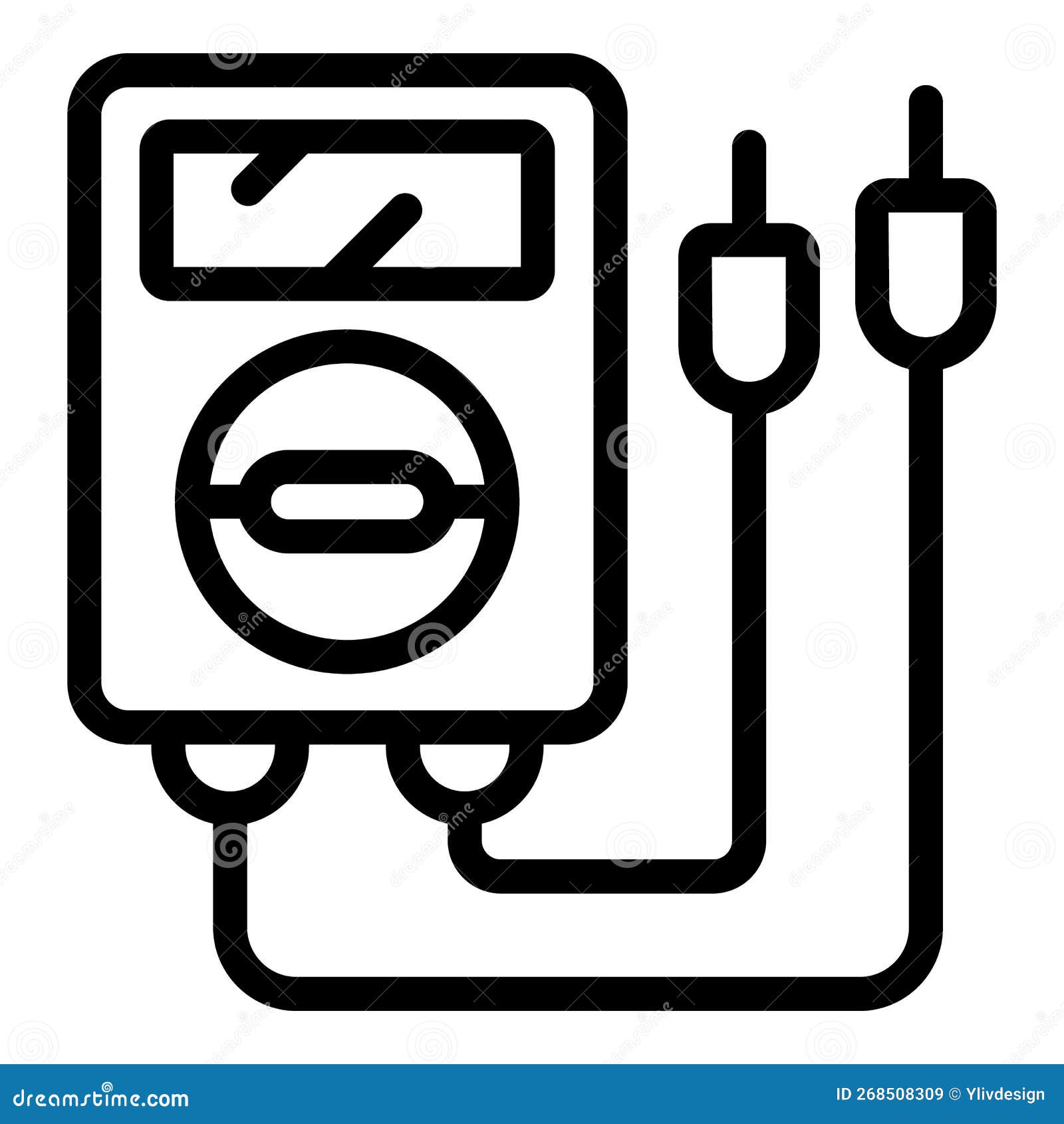 Engineer Factory Multimeter Icon Outline Vector. Work Machine Stock ...