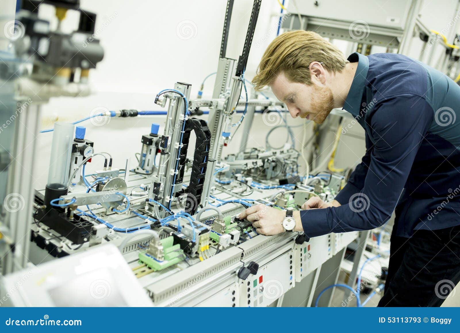 Engineer in the factory stock image. Image of technology - 53113793