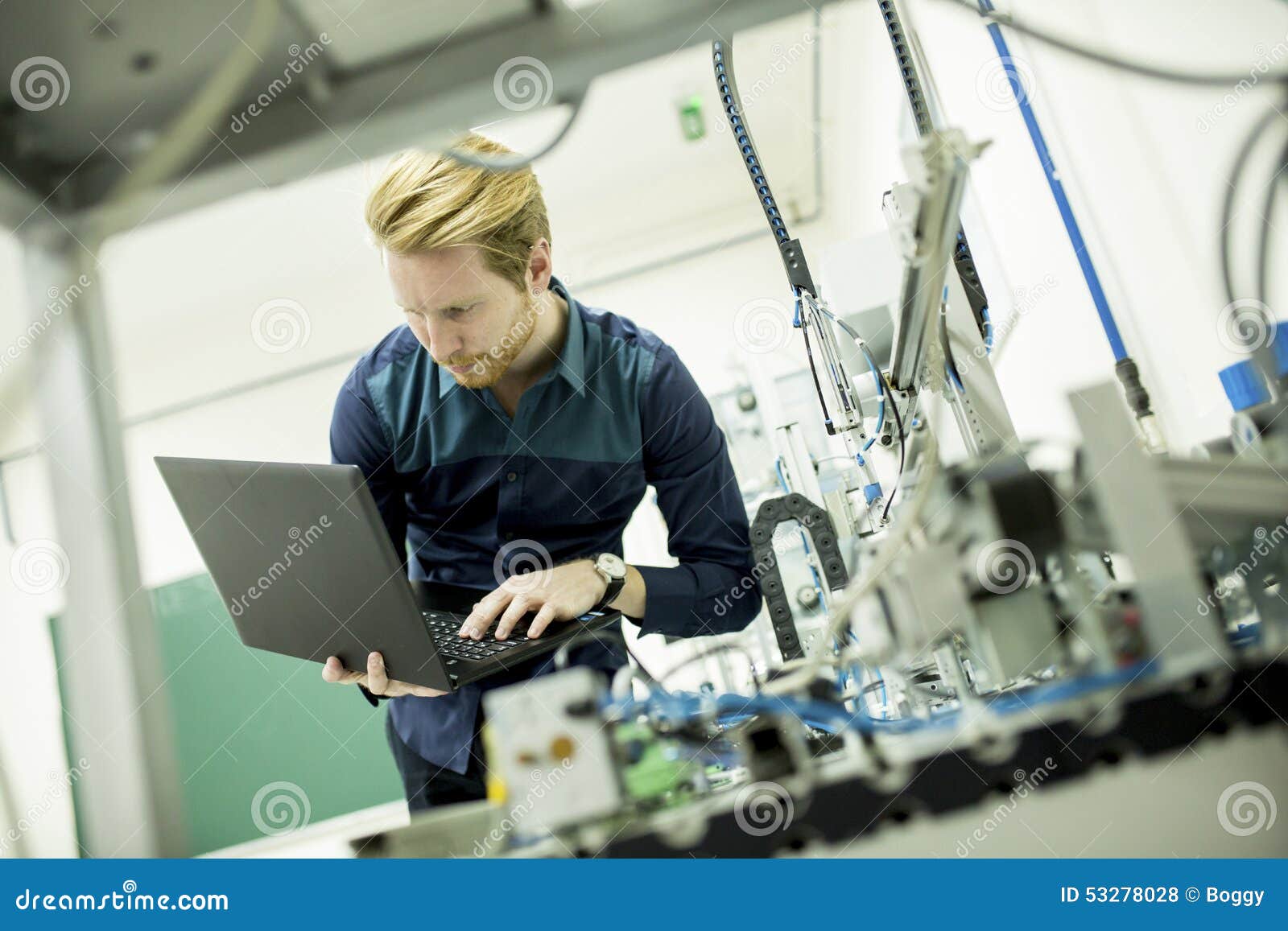 Engineer in the factory stock photo. Image of factory - 53278028