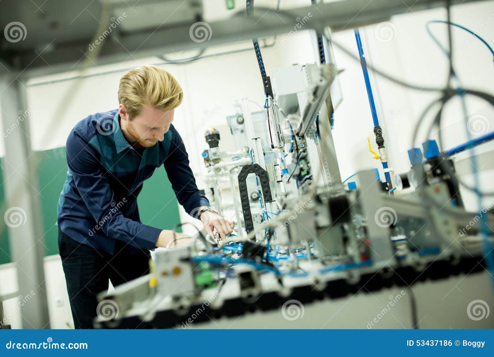 Engineer in the factory stock photo. Image of technician - 53437186