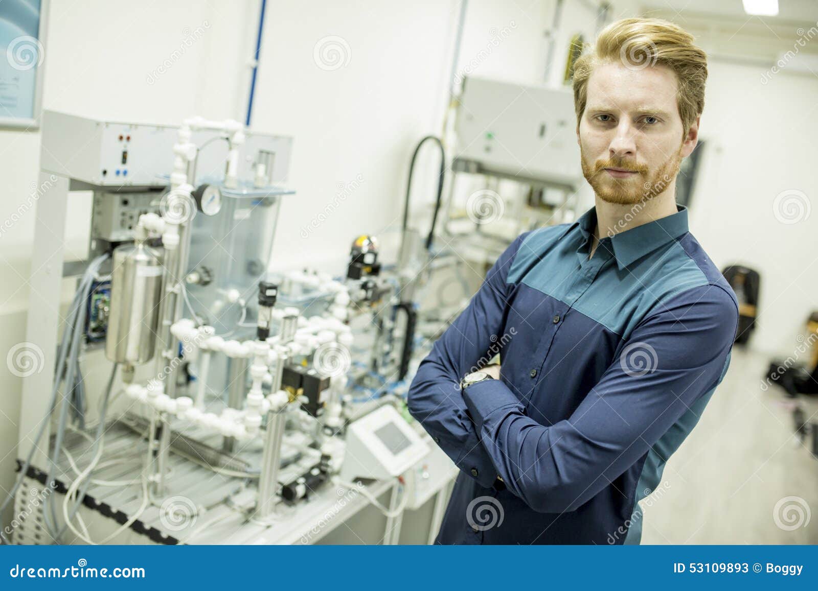 Engineer in the factory stock image. Image of manufacturing - 53109893