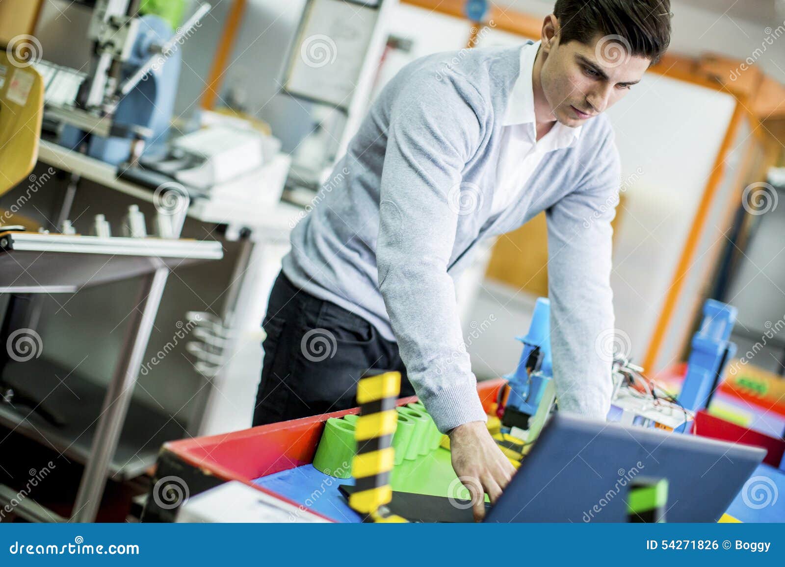 Engineer in the factory stock photo. Image of adult, engineering - 54271826