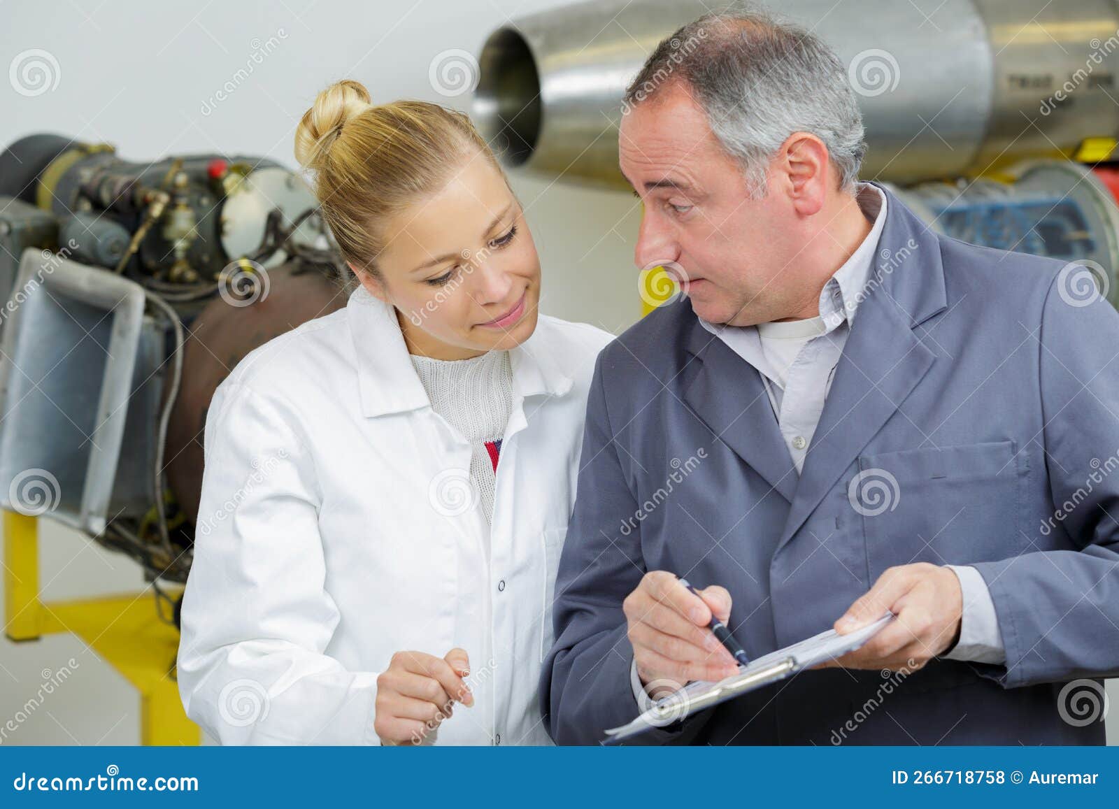 Engineer with Female Engineer Apprentice Stock Photo - Image of manager ...