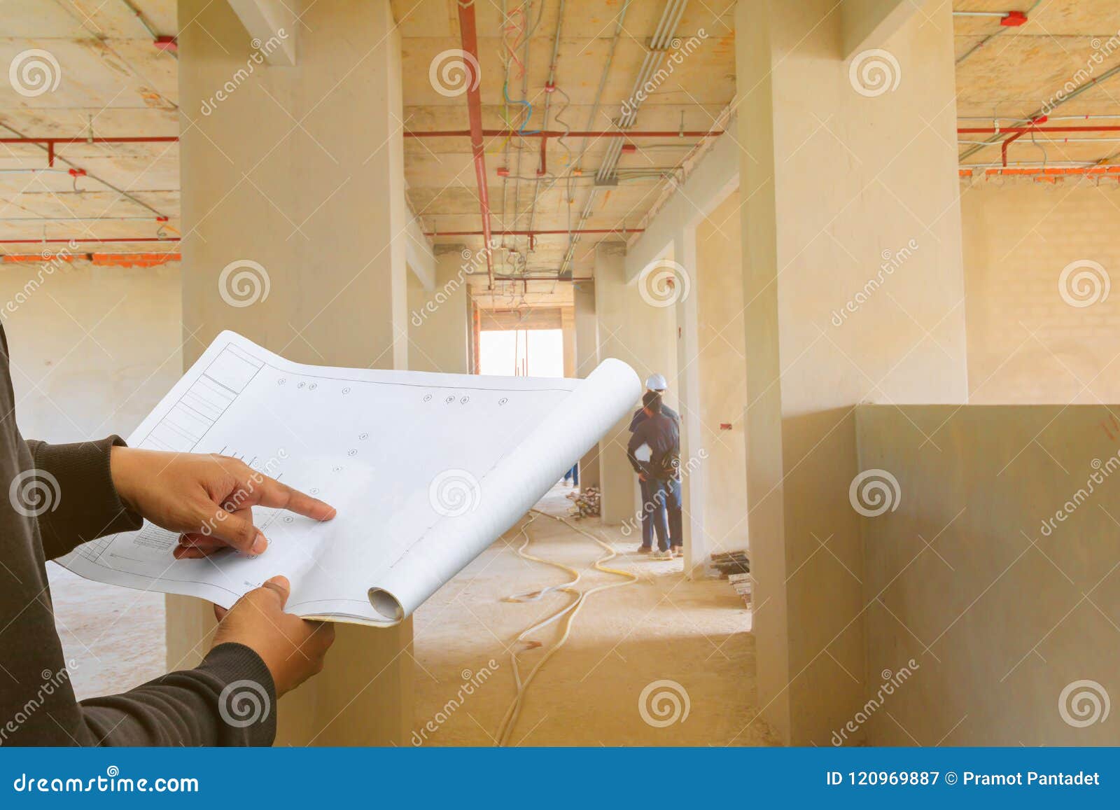 Installation Of Building Structures Using Anchor Blocks. Mounted Column ...