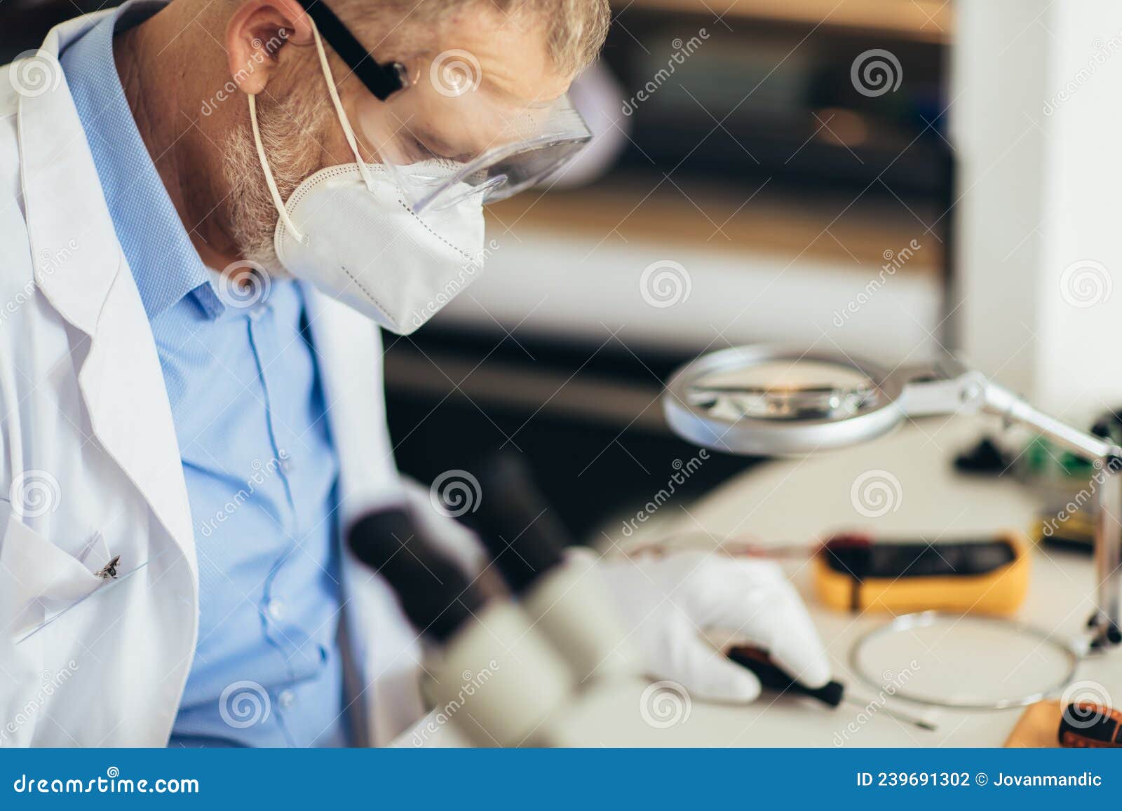Engineer Fixing Broken Computer Equipment. Stock Photo - Image of ...