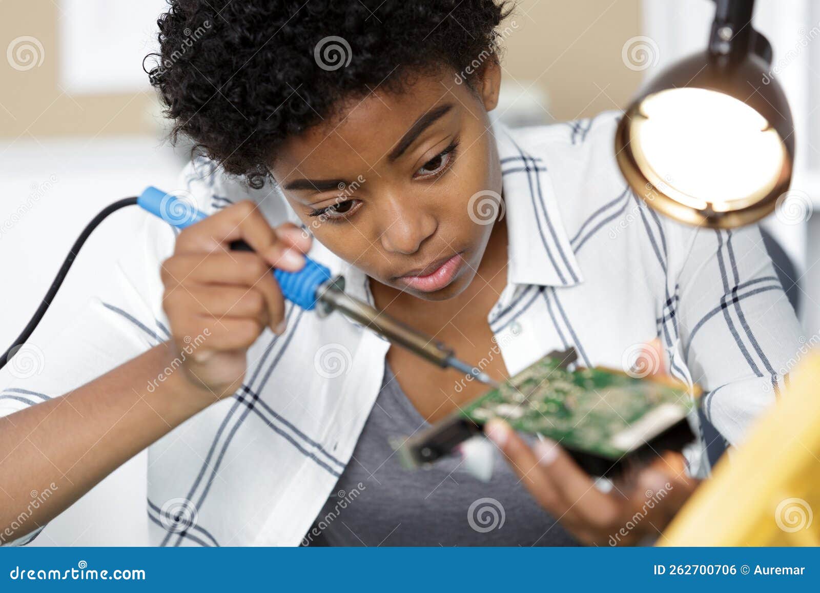 Engineer Fixing Broken Computer Hard Drive Stock Photo - Image of ...