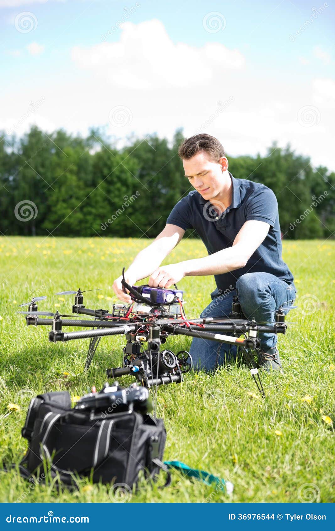 Engineer Fixing UAV Drone stock photo. Image of pilot - 36976544