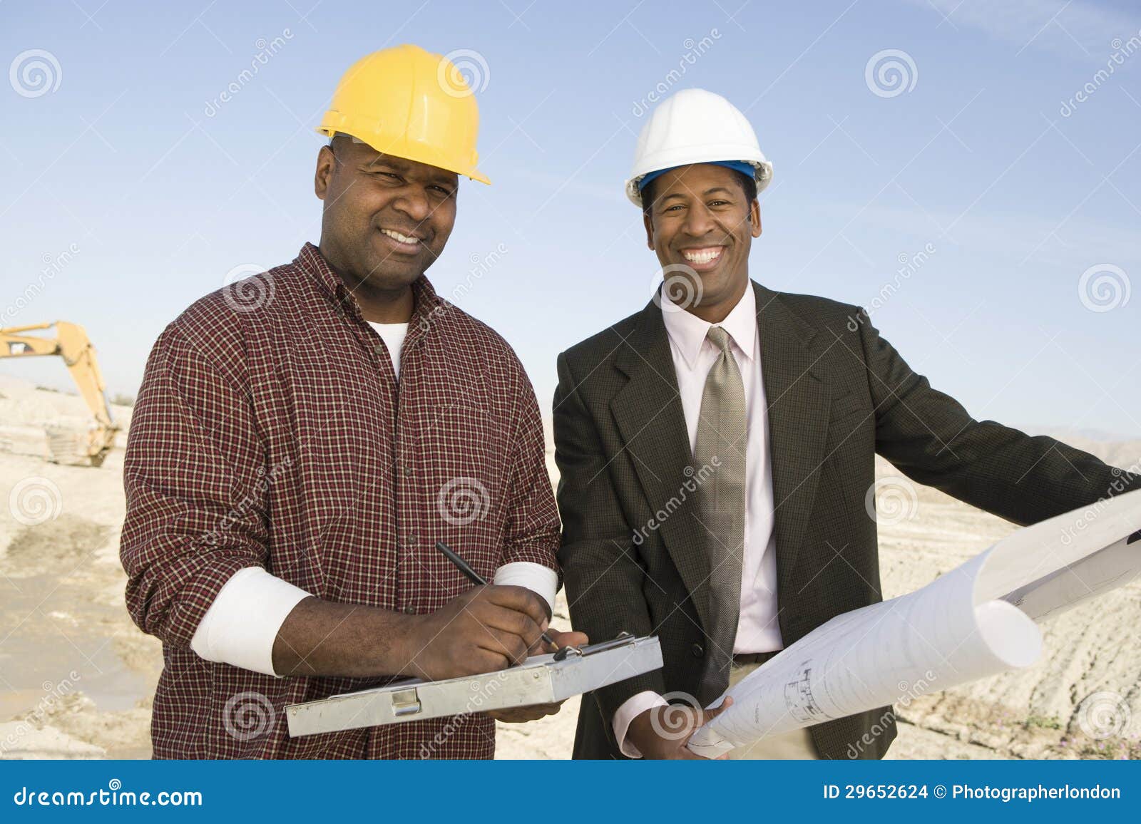 Engineer and Foreman at Construction Site Stock Photo - Image of site ...