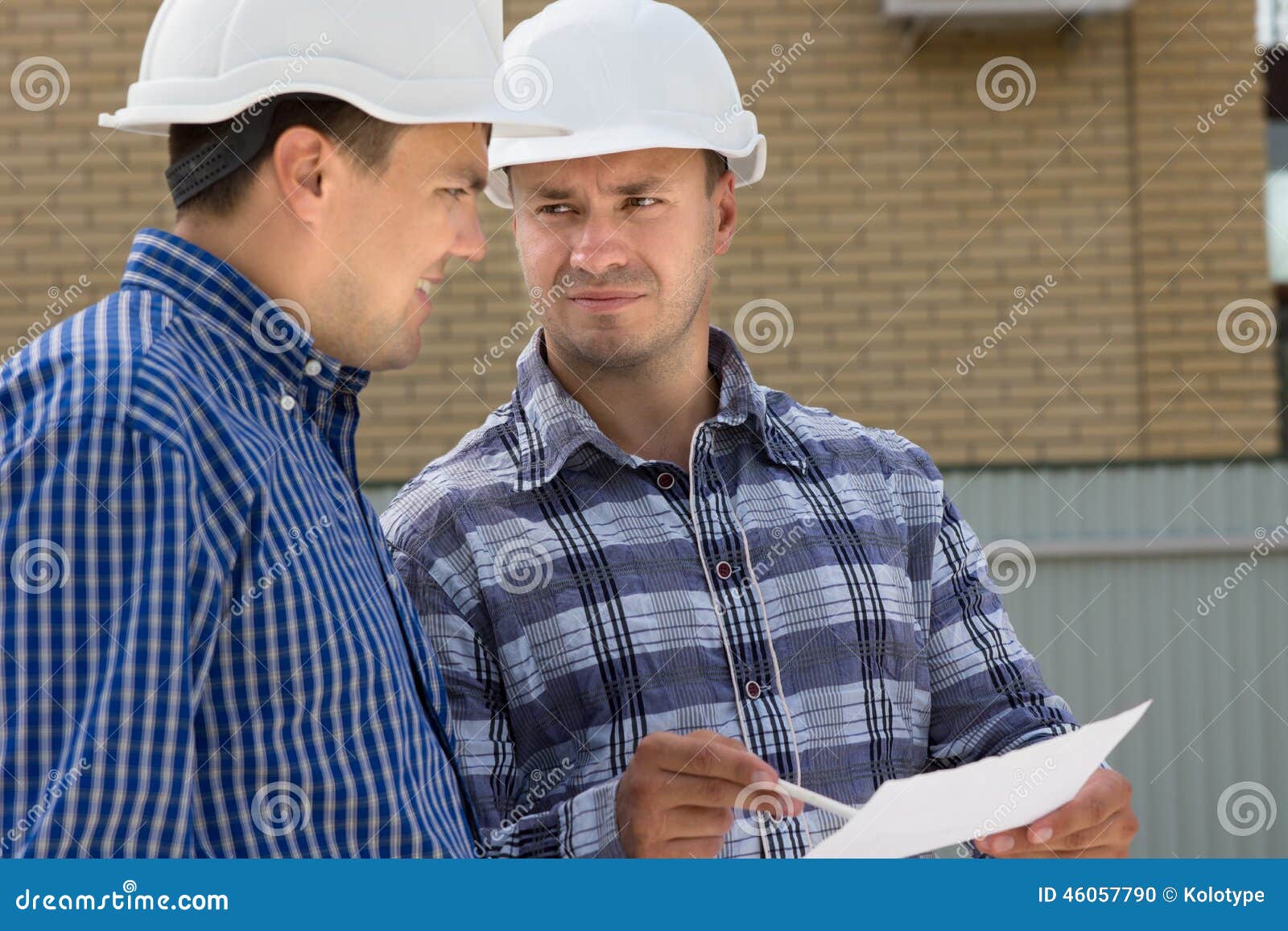 Engineer and Foreman at the Construction Site Stock Photo - Image of ...