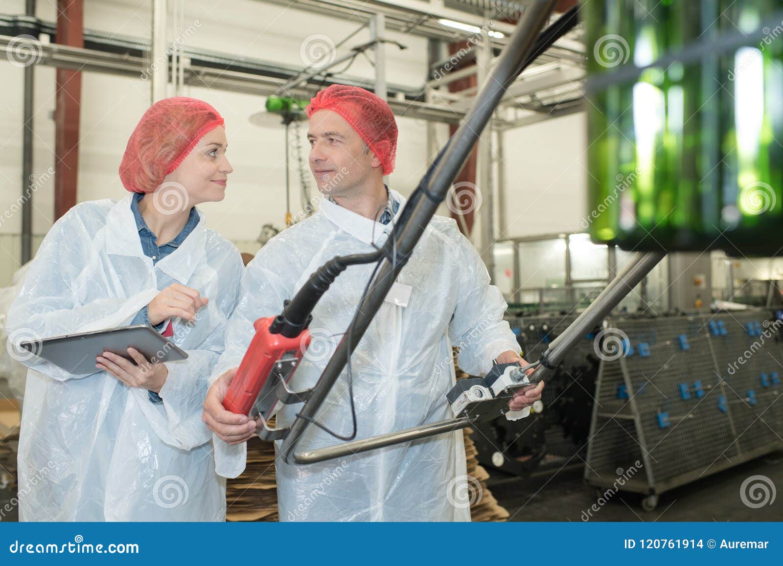 Engineer and Foreman in Factory Stock Photo - Image of occupation ...