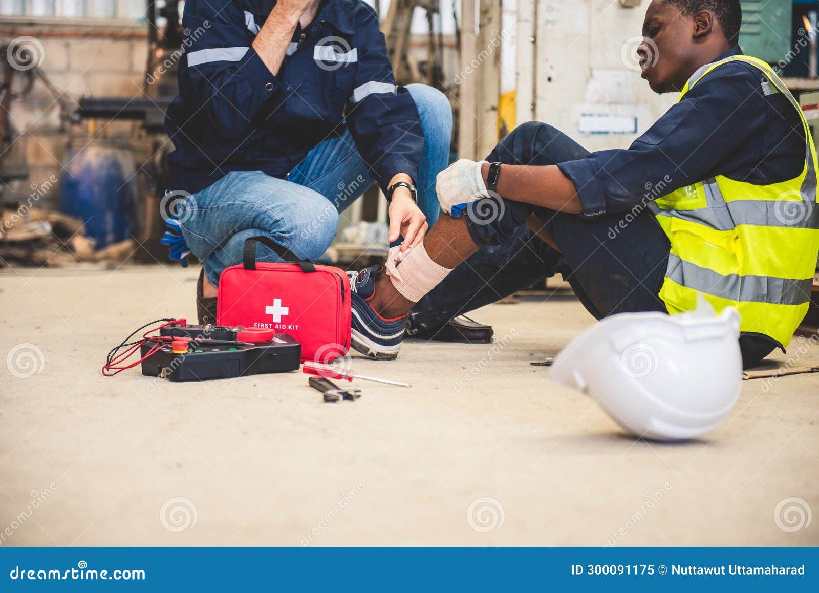 Engineer or Foreman Has an Accident while Working on Steel Factory ...