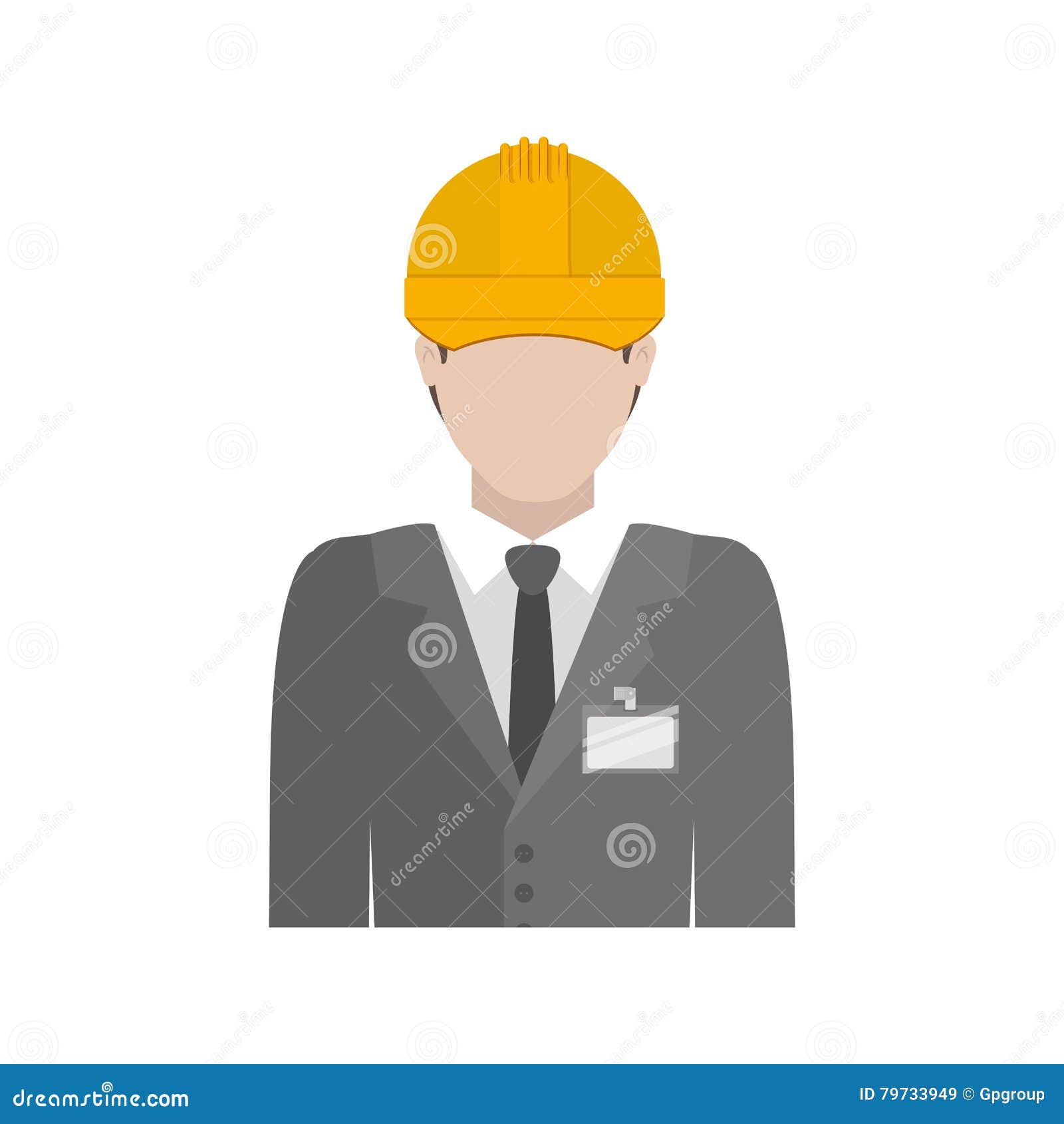Engineer with Formal Suit and Helmet Stock Vector - Illustration of ...