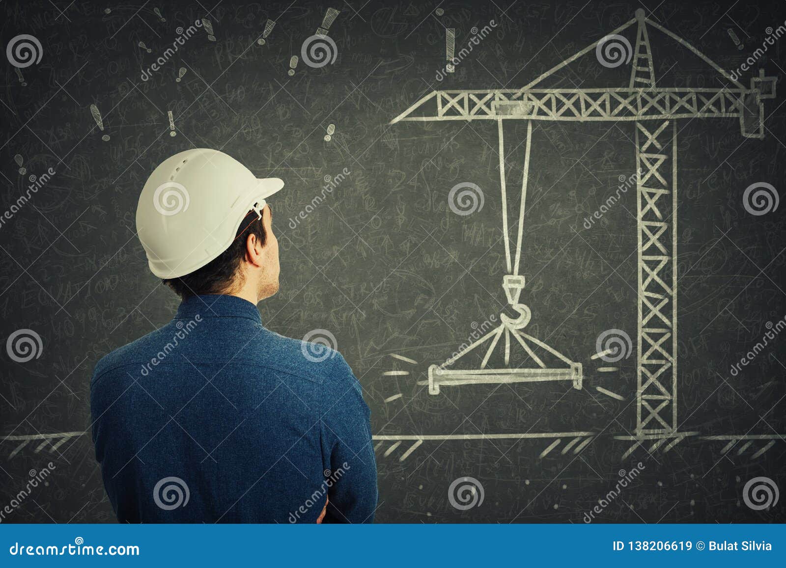 Engineer in Front of Blackboard Stock Image - Image of idea, engineer ...