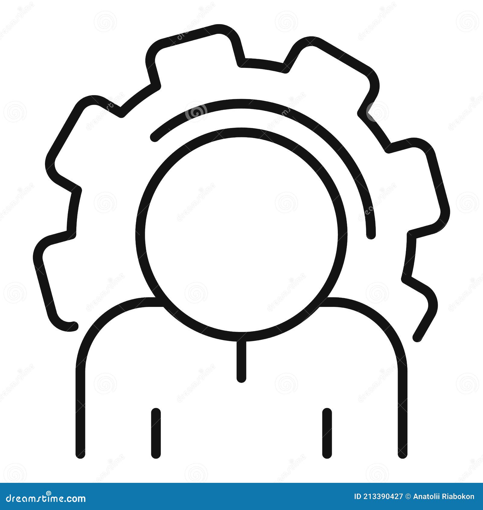 Engineer Gear System Icon, Outline Style Stock Vector - Illustration of ...