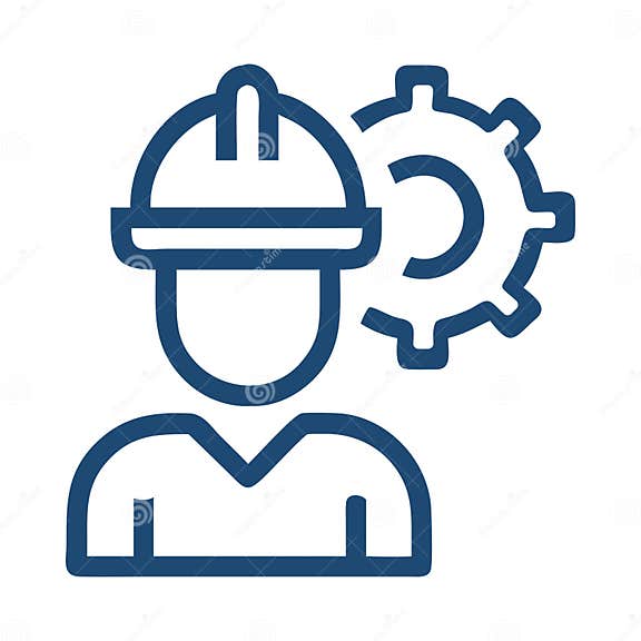 Engineer Gear Technical Telecommunications Industry Icon Stock ...