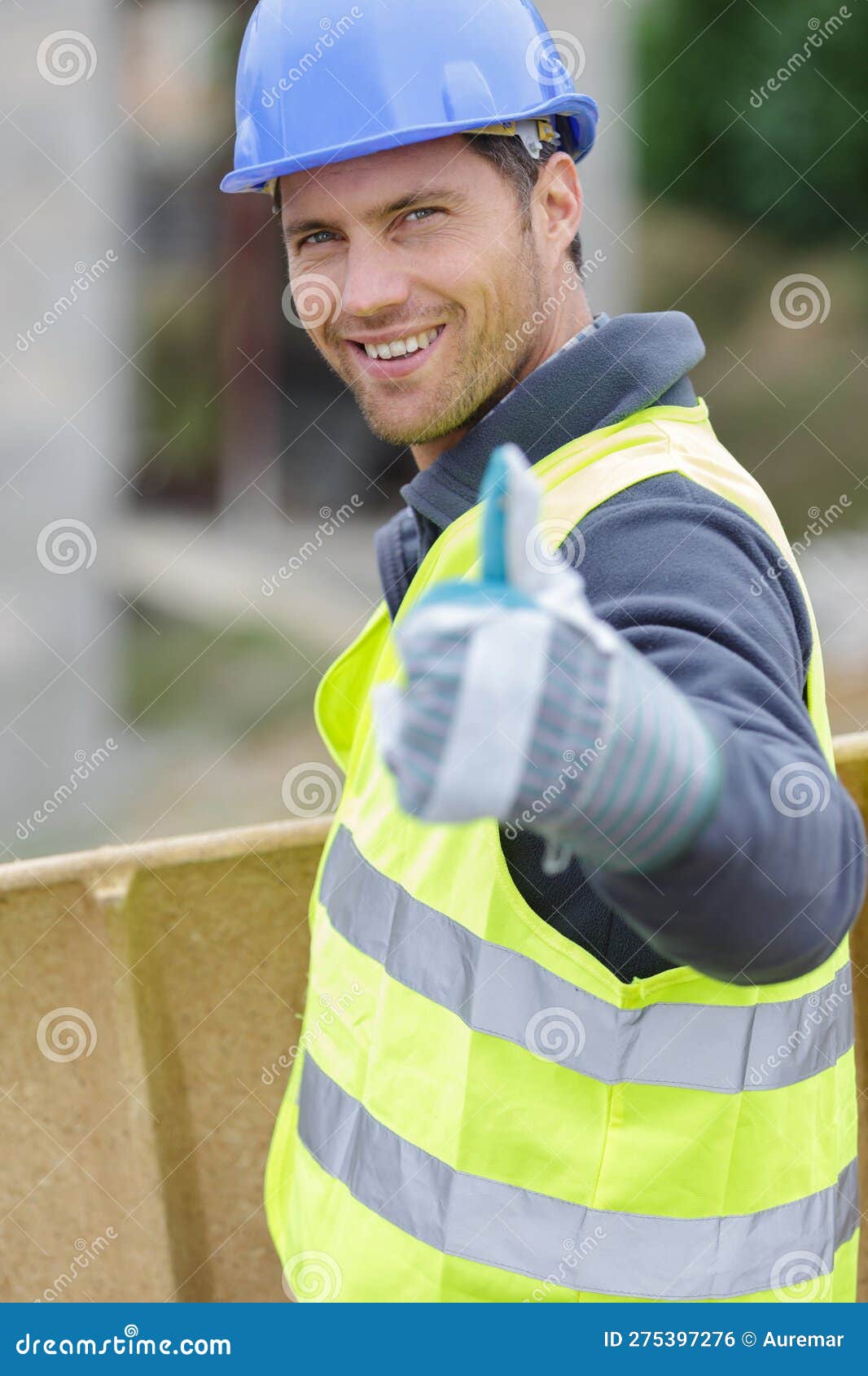 Engineer gives thumbs up stock photo. Image of symbol - 275397276
