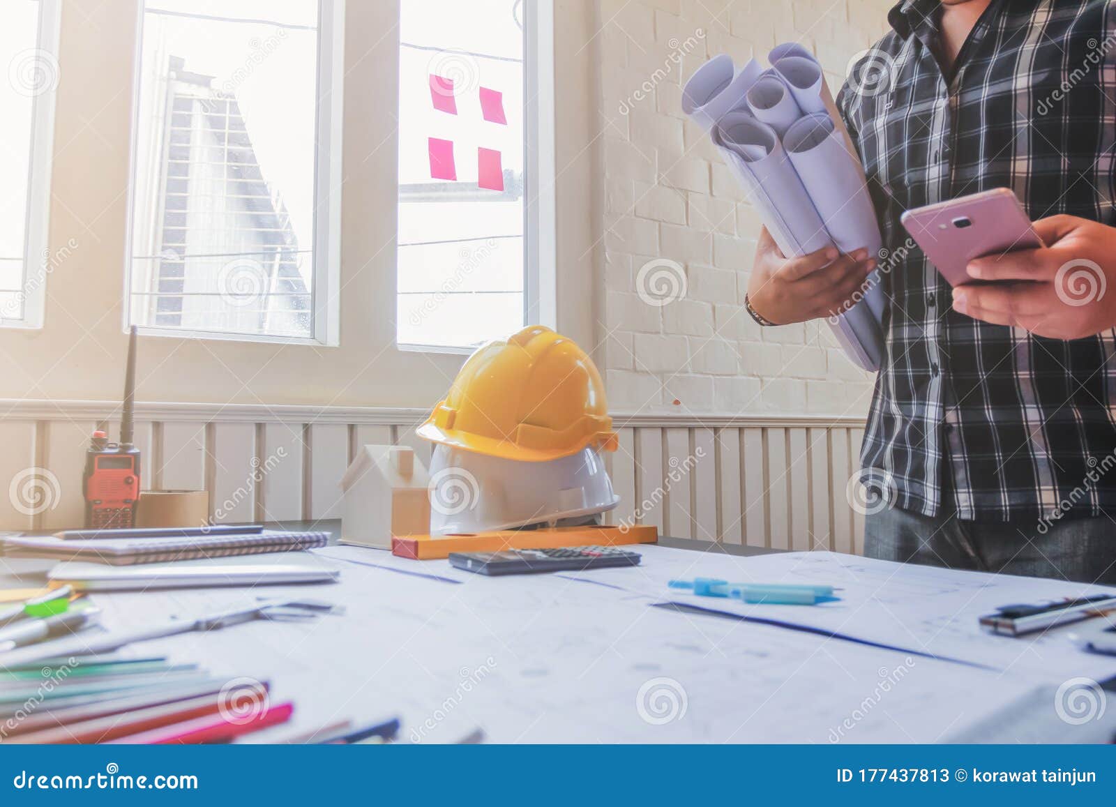 The Engineer is Giving Advice and Consulting with the Designer To Find ...