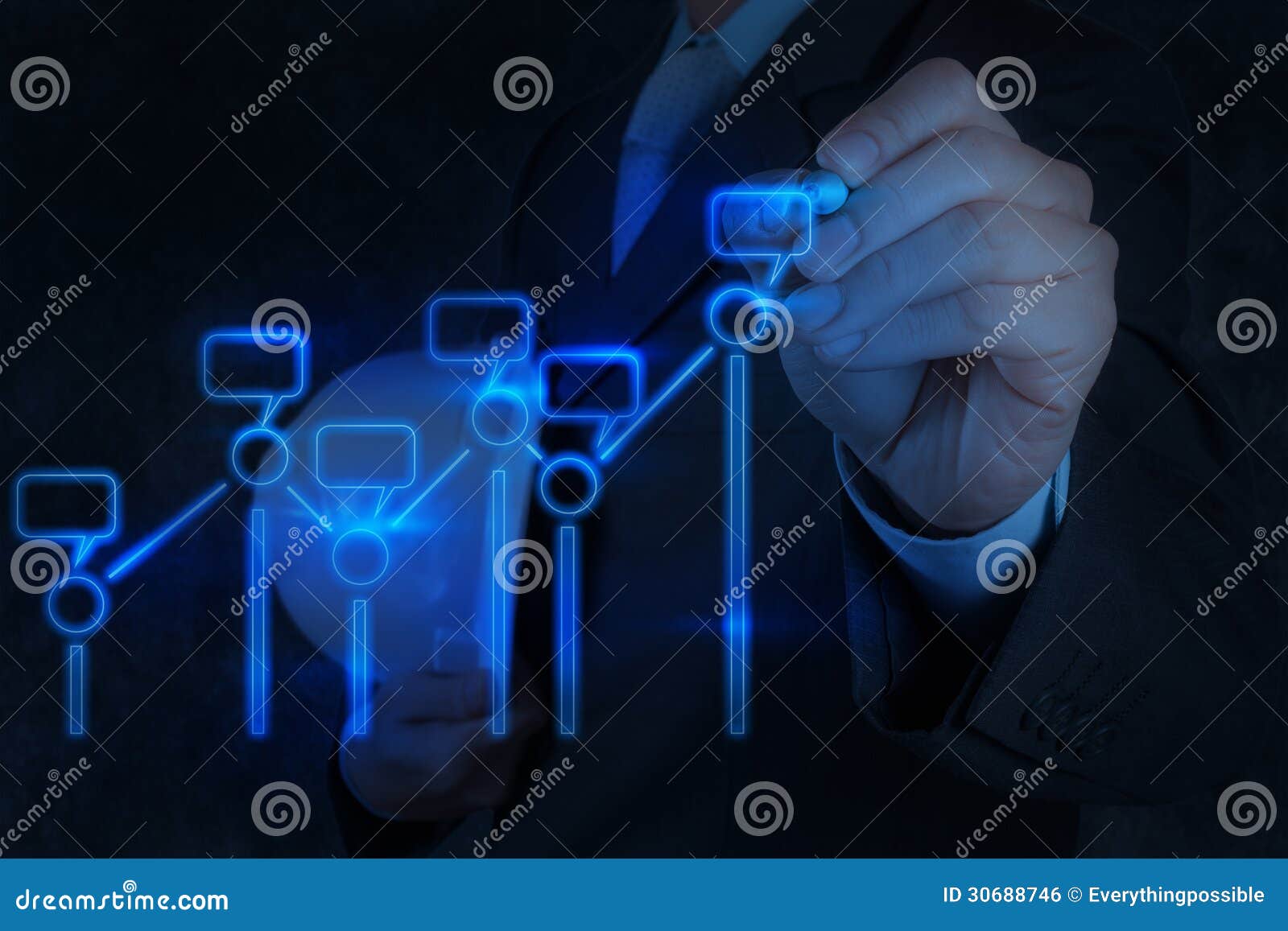 Engineer Hand Working with a Touch Screen Interface Stock Photo - Image ...