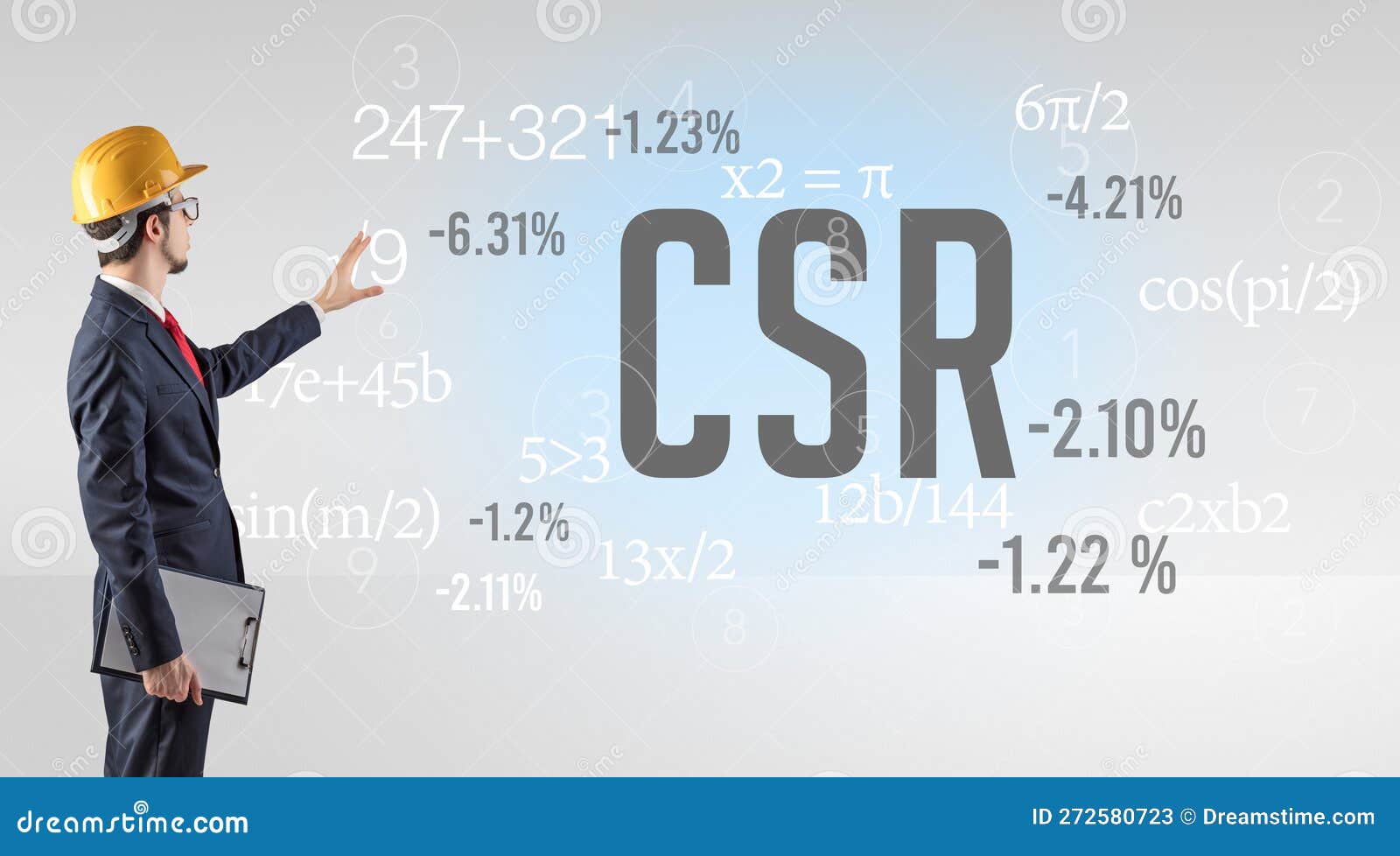 Engineer in Hard Hat with Abbreviation Stock Image - Image of ...