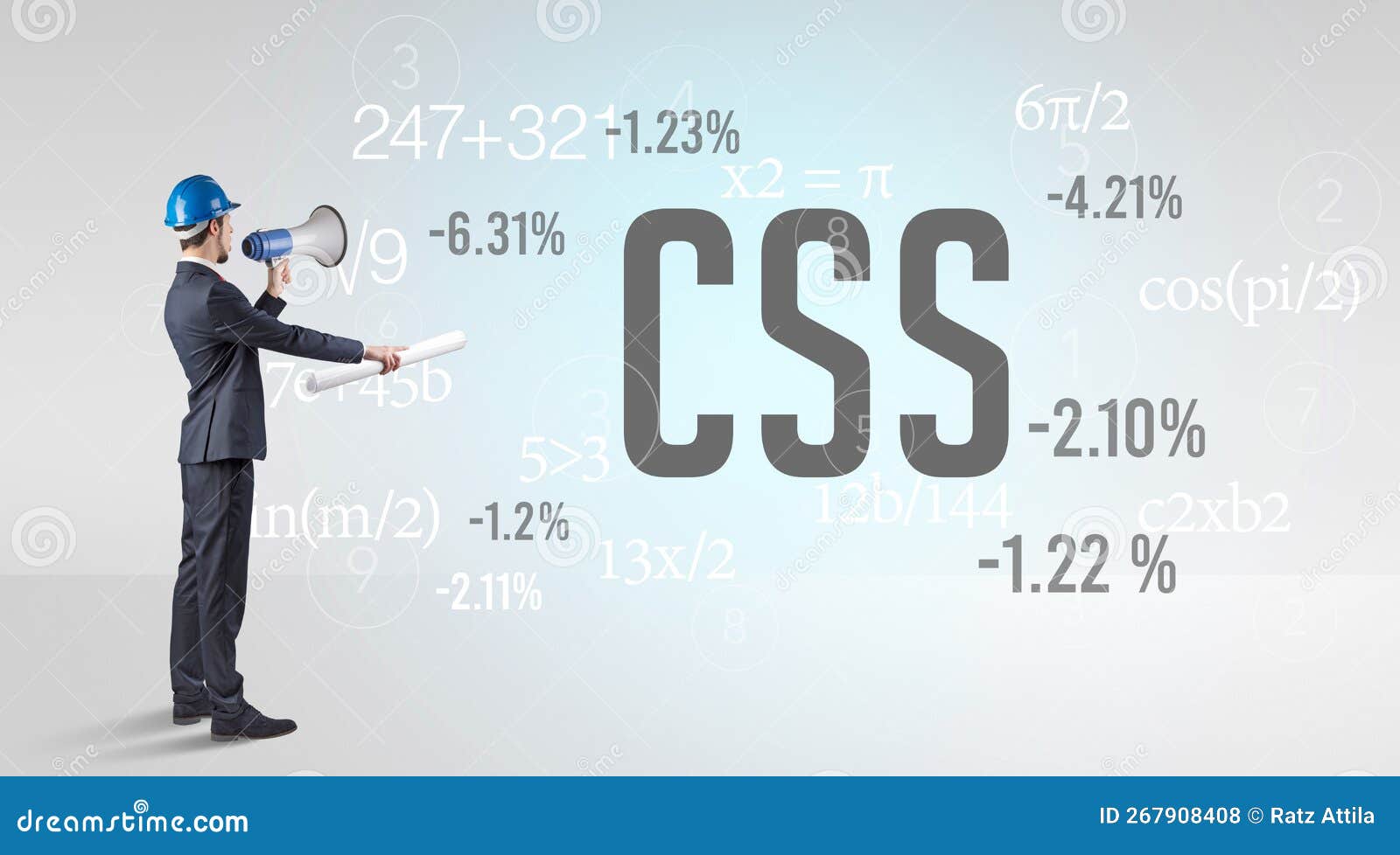 Engineer in Hard Hat with Abbreviation Stock Photo - Image of ...