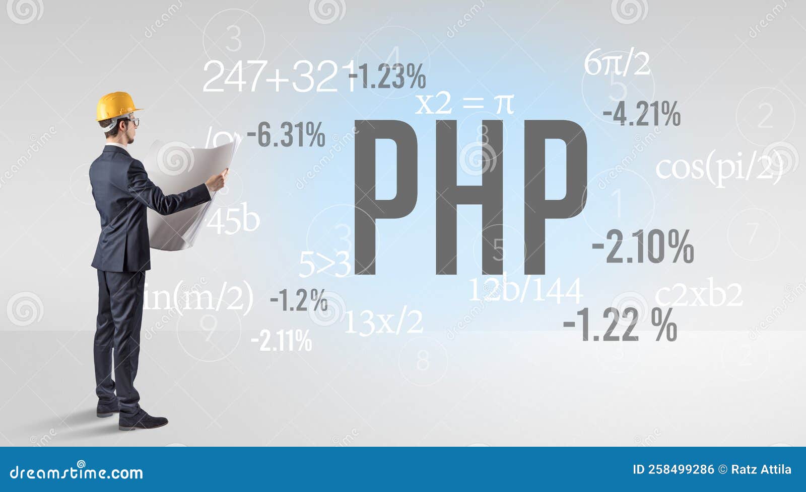 Engineer in Hard Hat with Abbreviation Stock Photo - Image of teamwork ...