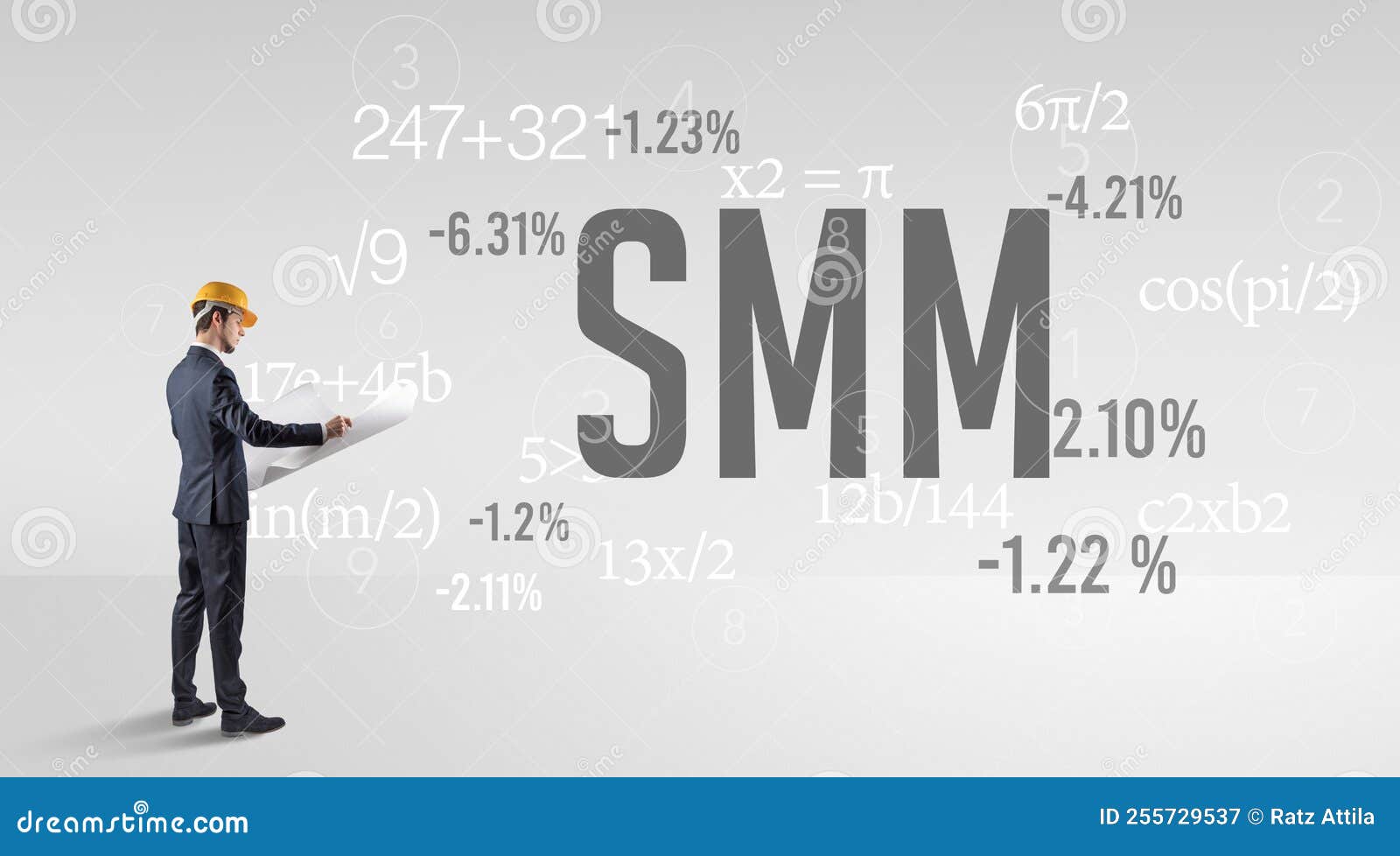 Engineer in Hard Hat with Abbreviation Stock Image - Image of ...