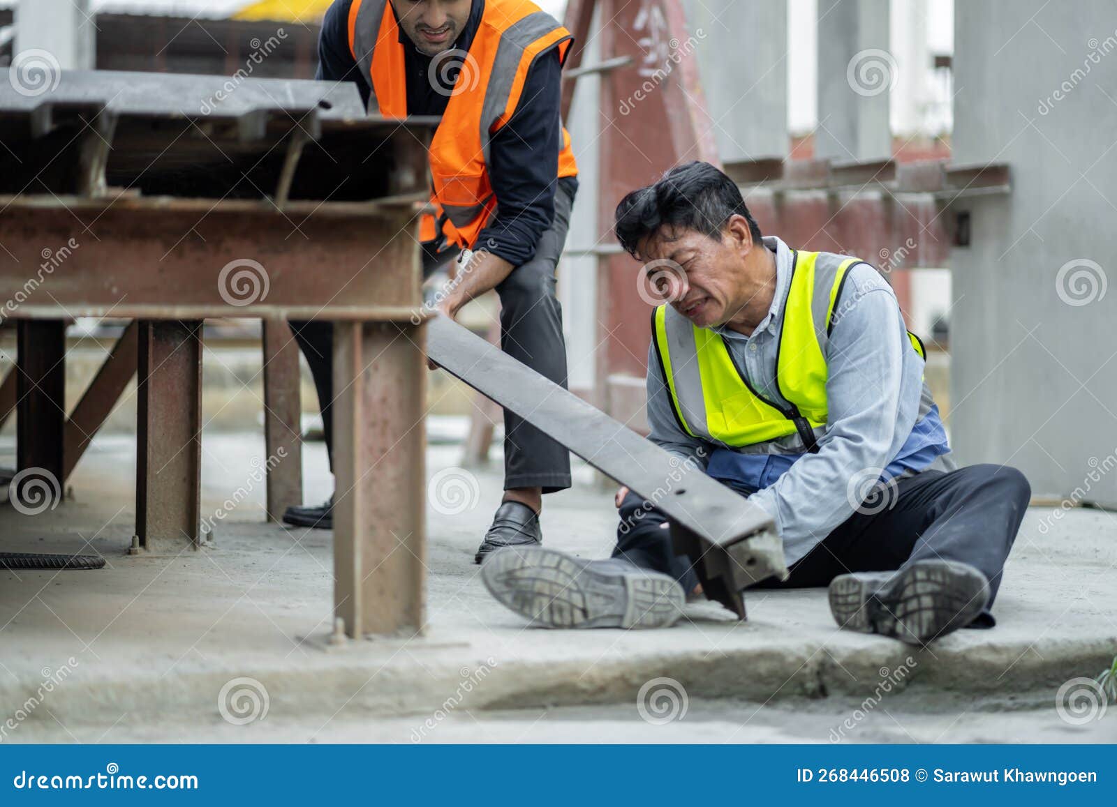 An Engineer Has an Accident Where Steel Falls on His Leg at Work ...