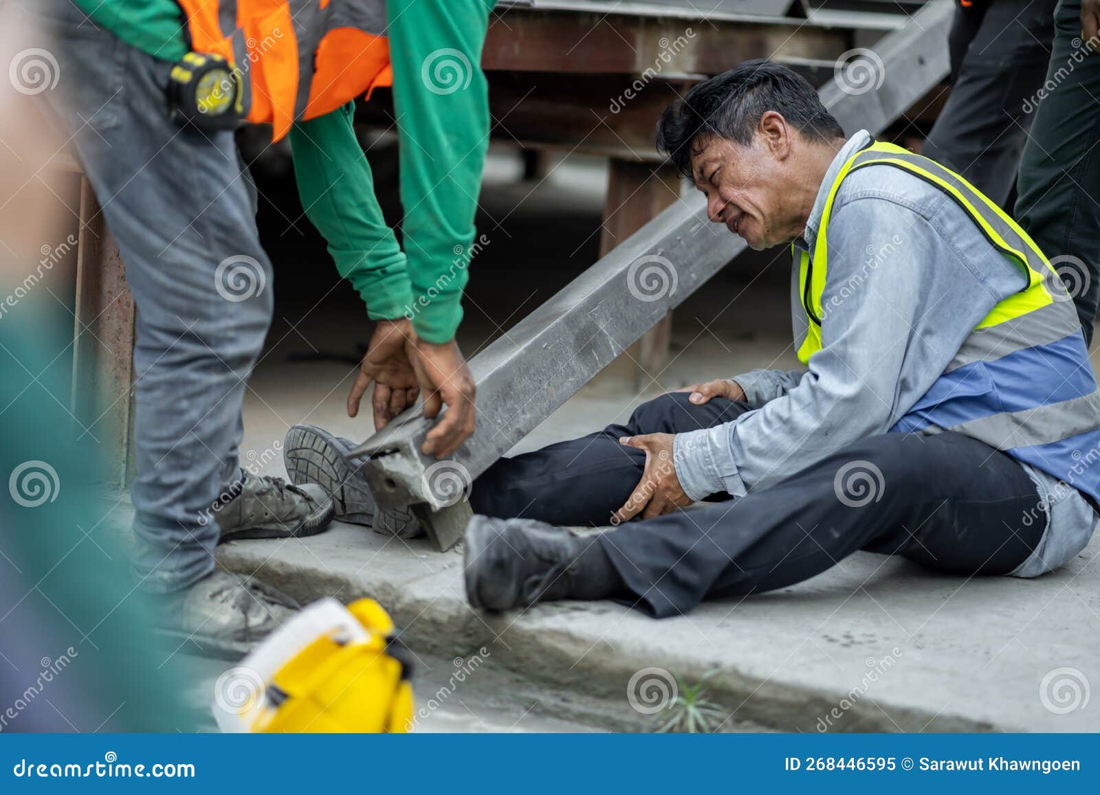 An Engineer Has an Accident Where Steel Falls on His Leg at Work ...