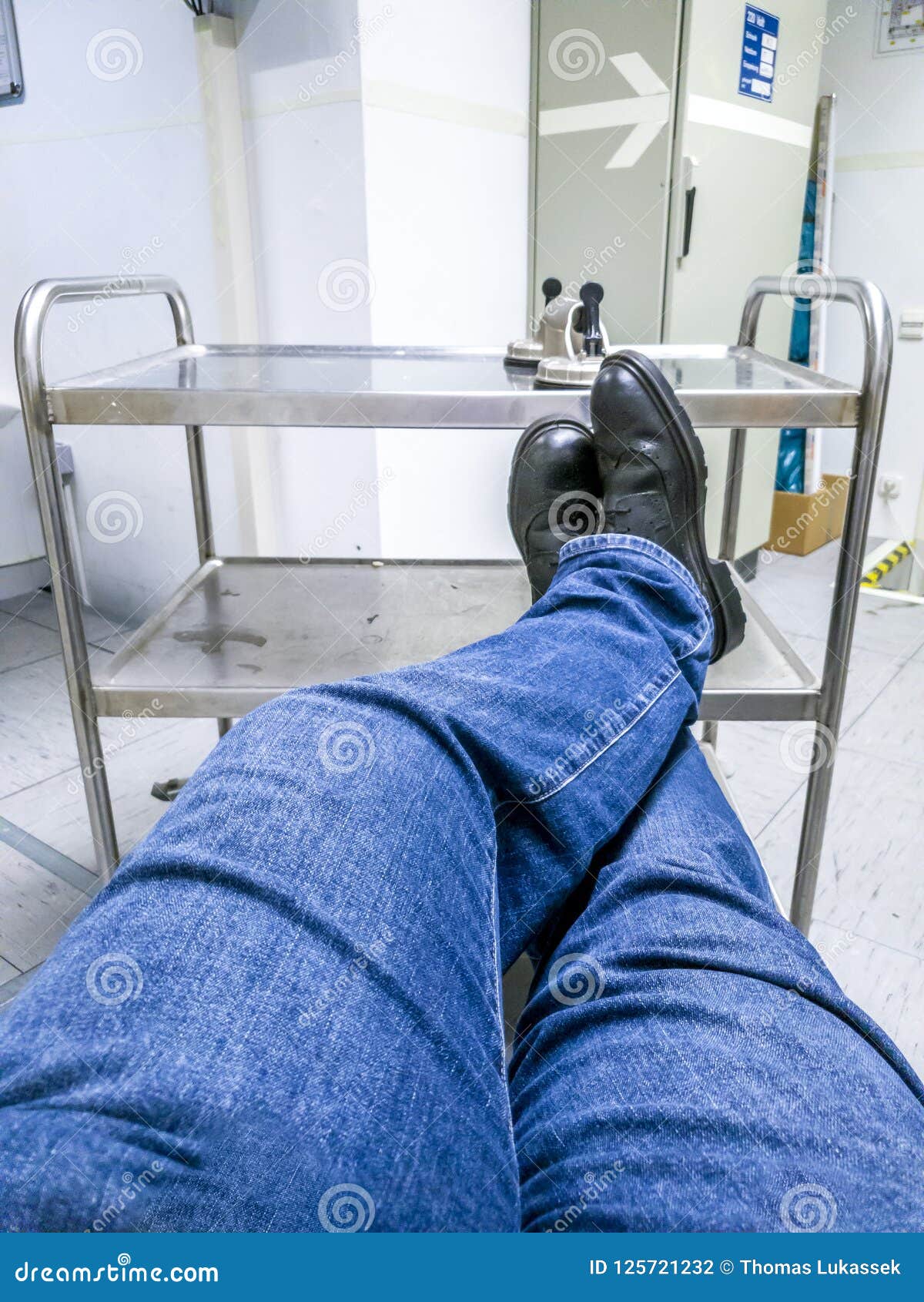 Engineer Having a Break in Computer Network Server Room Stock Photo ...