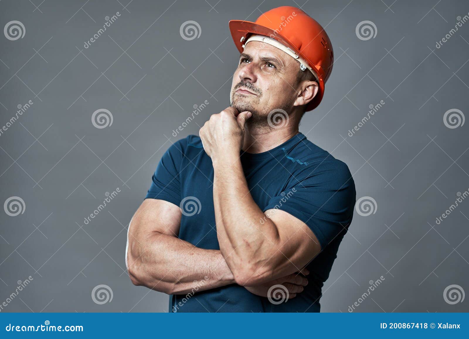 Engineer having an idea stock photo. Image of male, industrial - 200867418