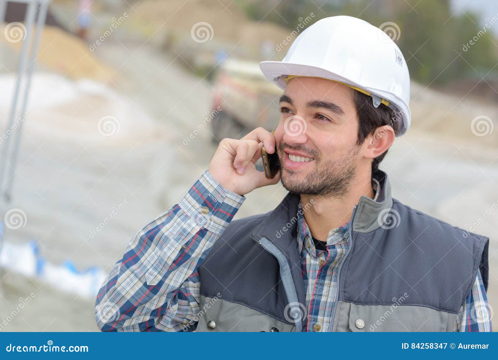 Engineer Having Mobile Conversation Stock Image - Image of engineering ...