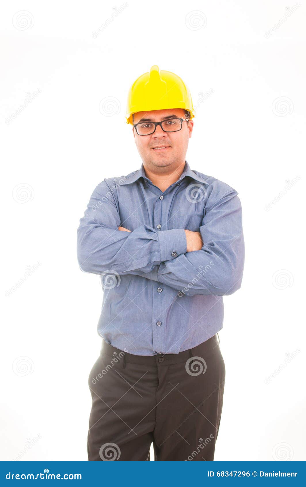 Engineer with helmet stock photo. Image of happy, work - 68347296