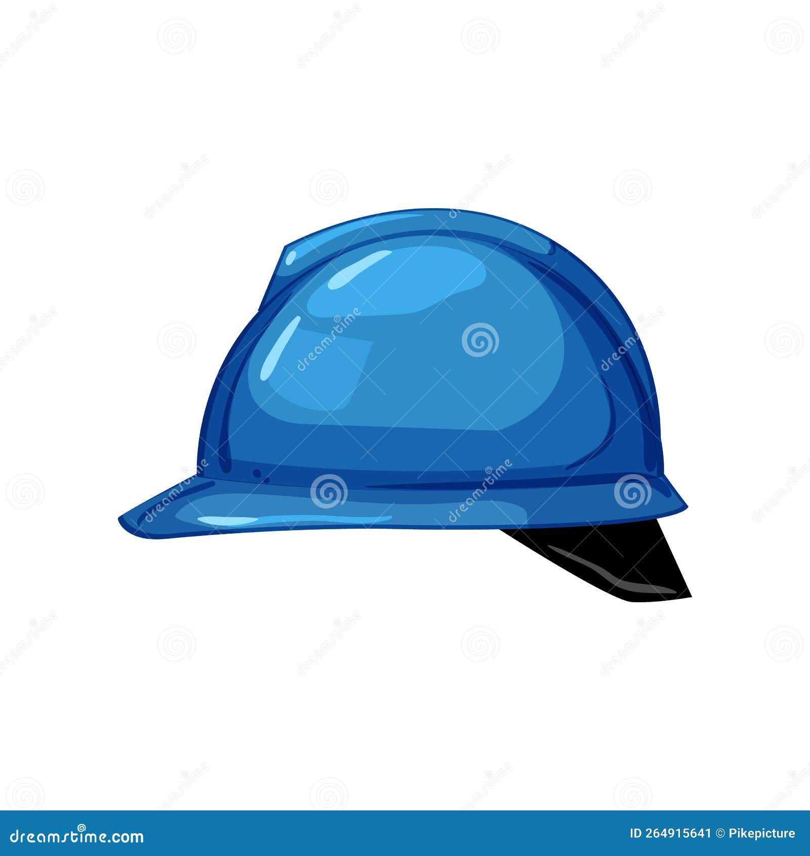 Engineer Helmet Builder Cartoon Vector Illustration Stock Vector ...