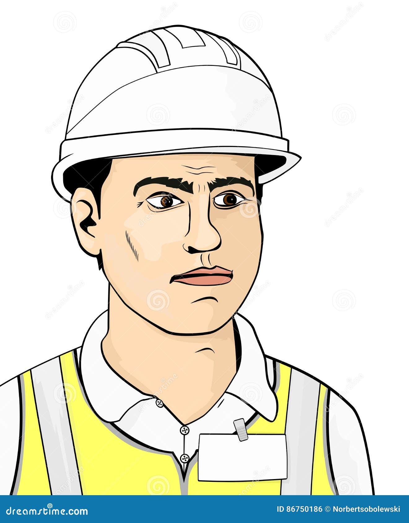 Engineer stock vector. Illustration of cartoon, company - 86750186