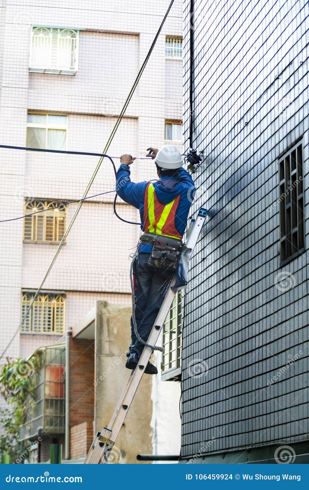 Engineer, Highrise Facade, Cable Engineering, Security, Editorial Stock ...