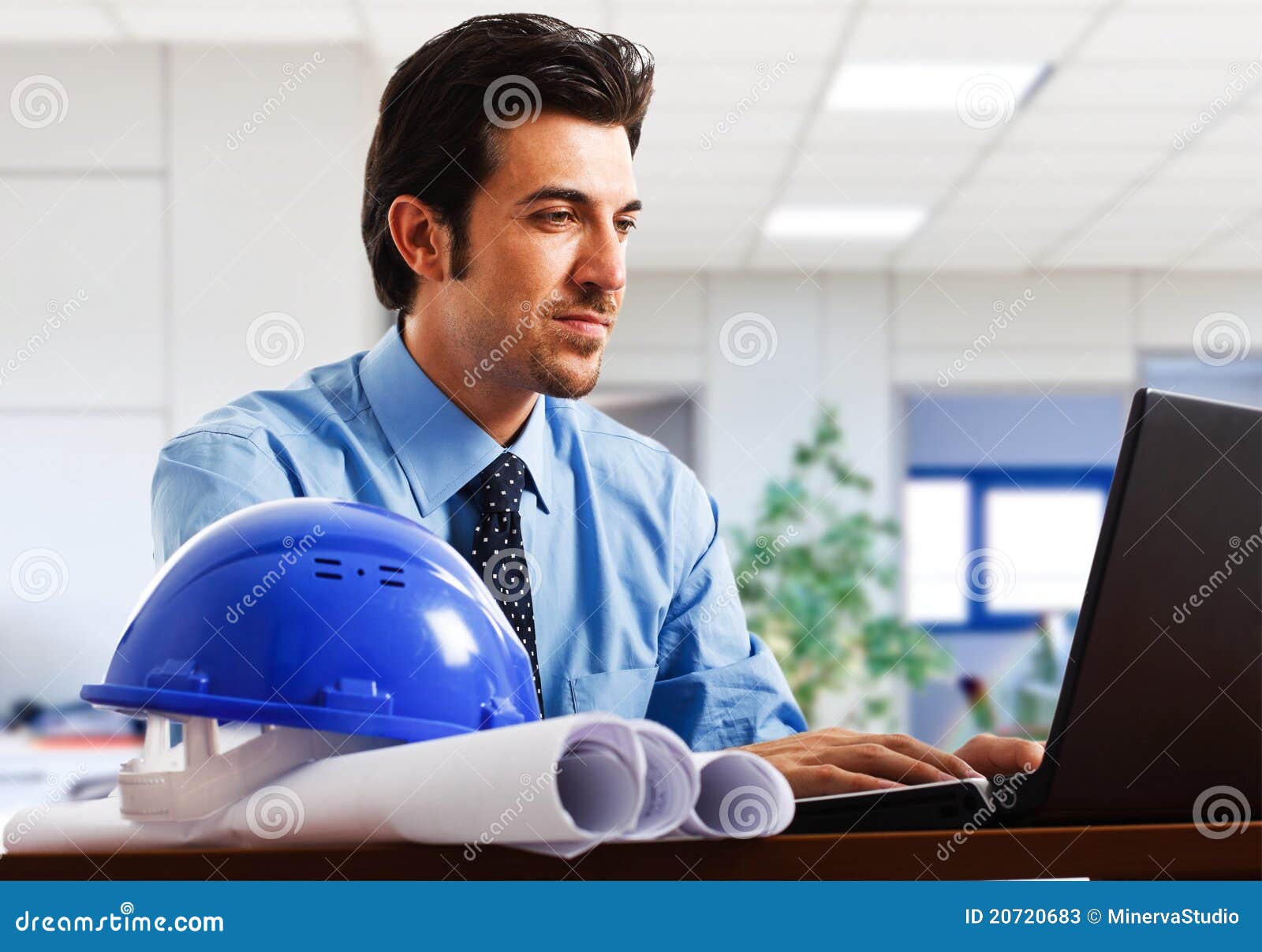 Engineer in his office stock image. Image of work, office - 20720683