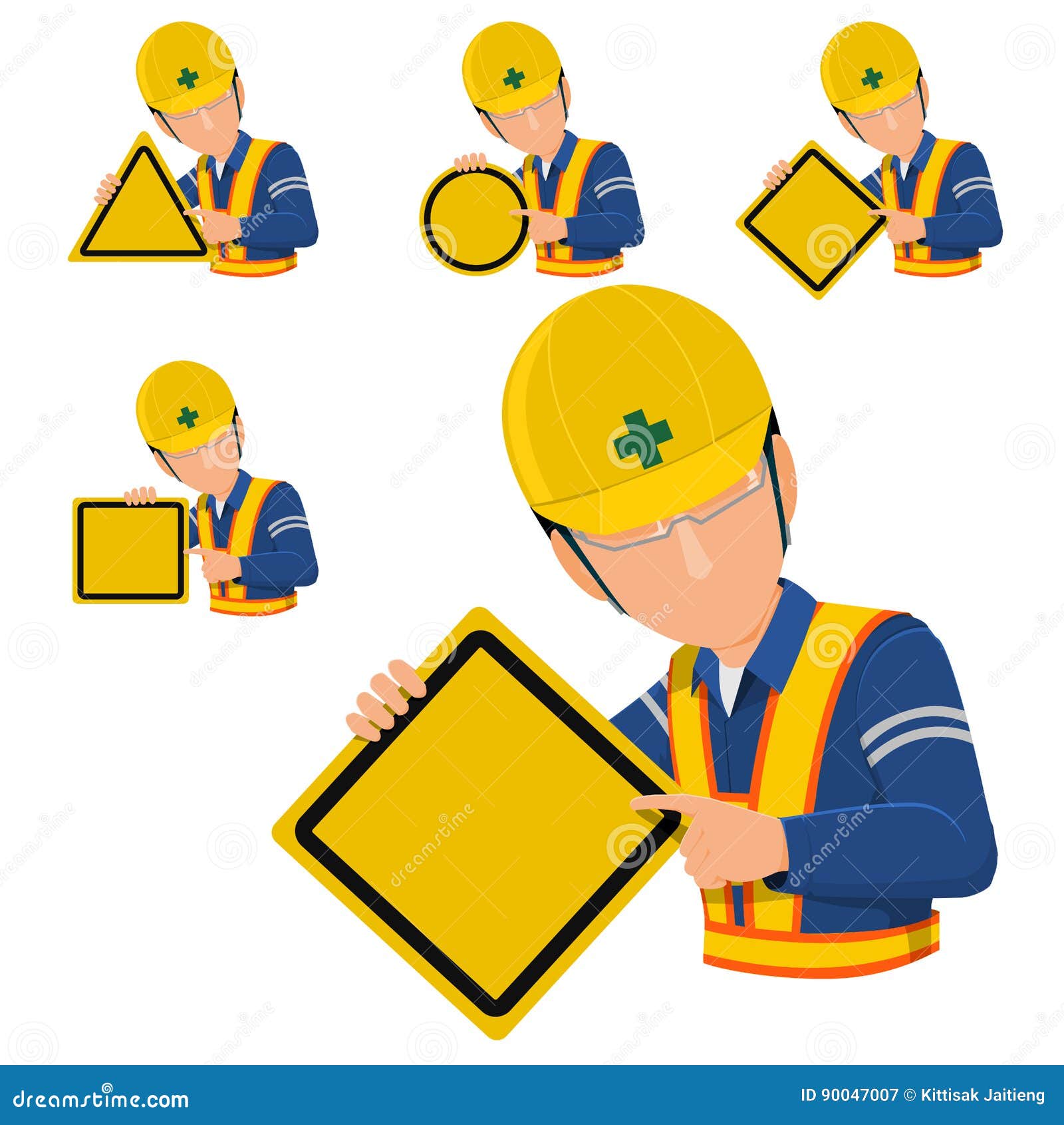 Engineer Hold Writing Pad Cartoon Vector | CartoonDealer.com #90046915