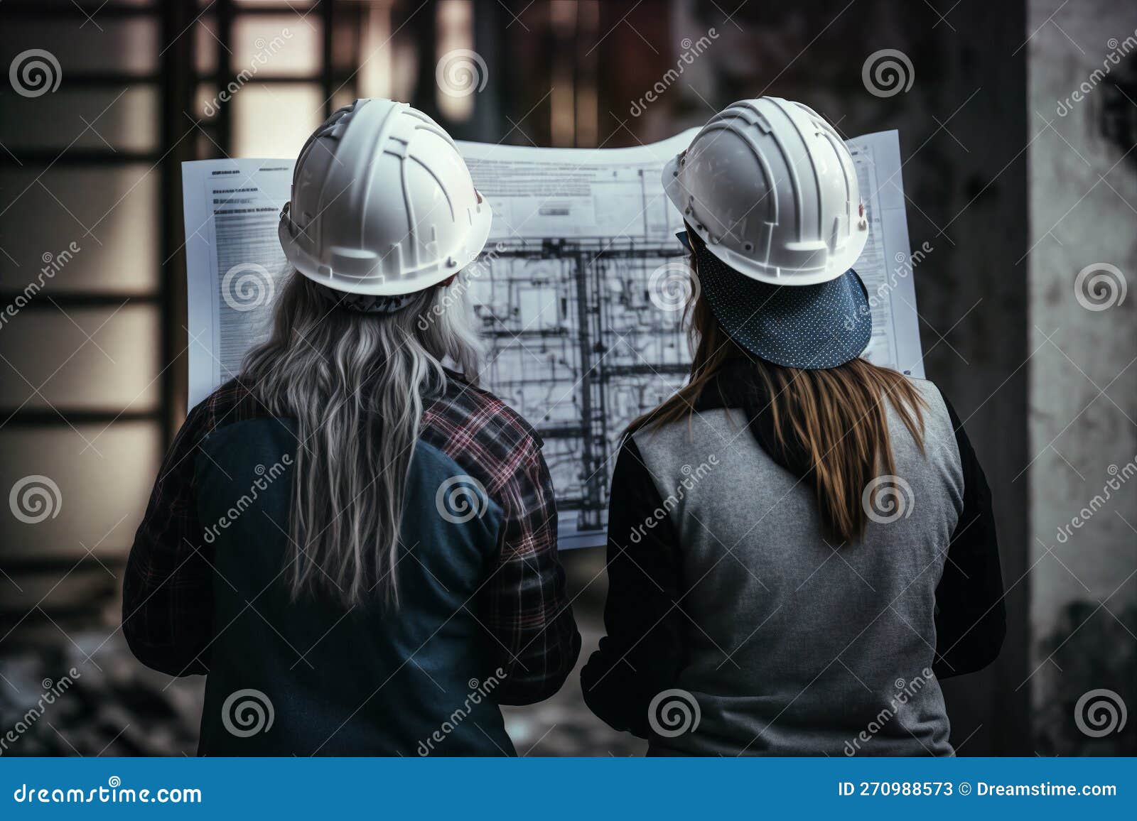 Engineer Holding a Construction Plan Stock Illustration - Illustration ...