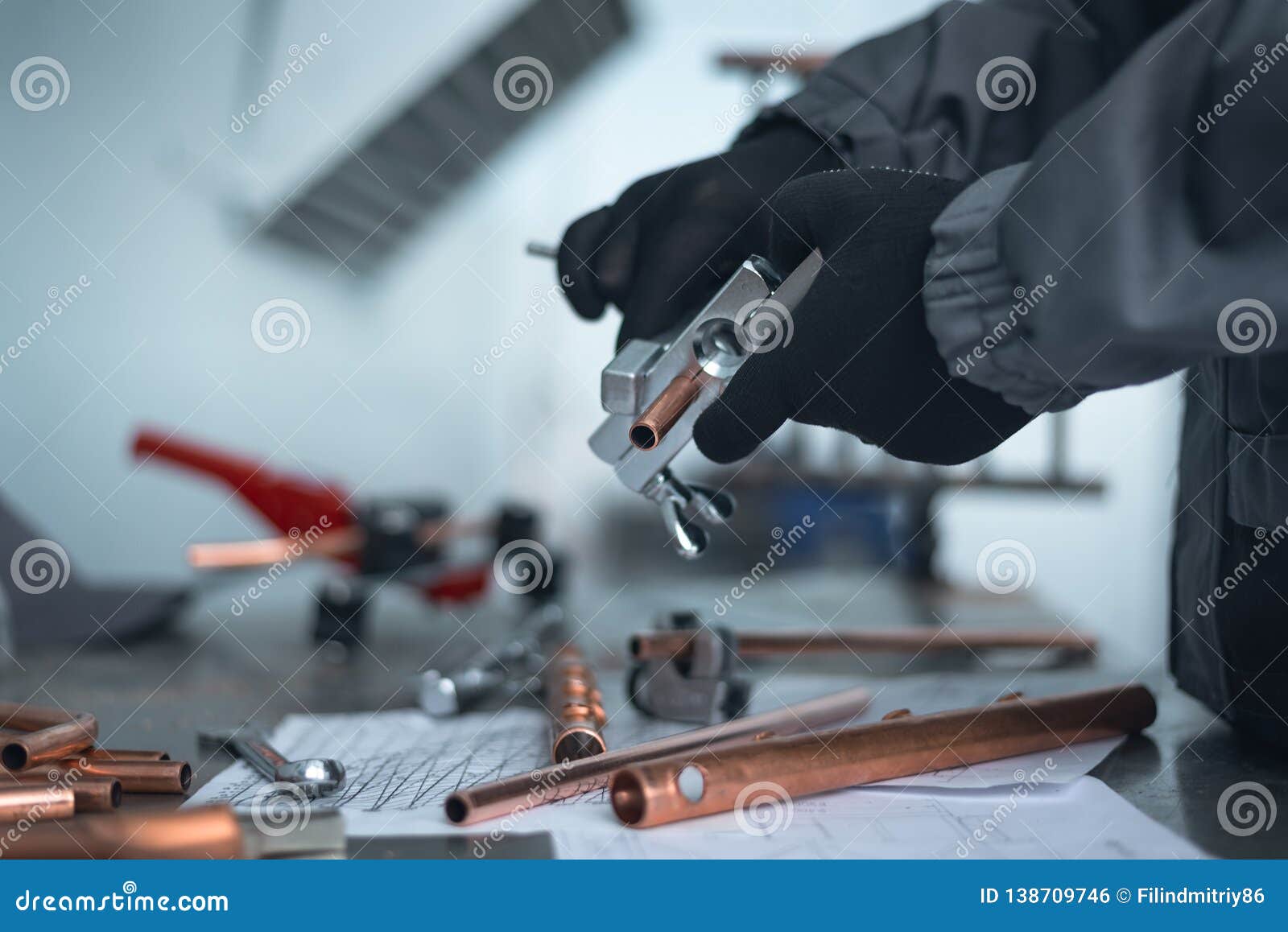 Pipe rammer. stock photo. Image of communication, channel - 138709746