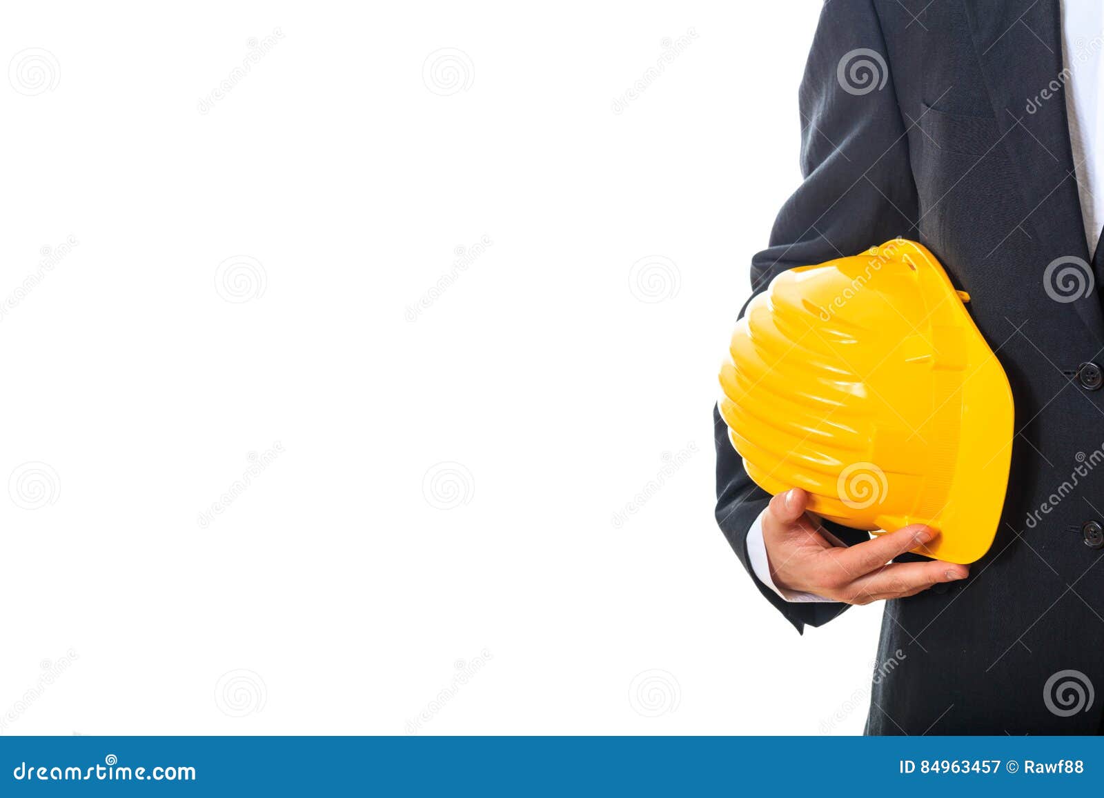 Engineer Holding a Hard Hat Stock Image - Image of equipment, business ...