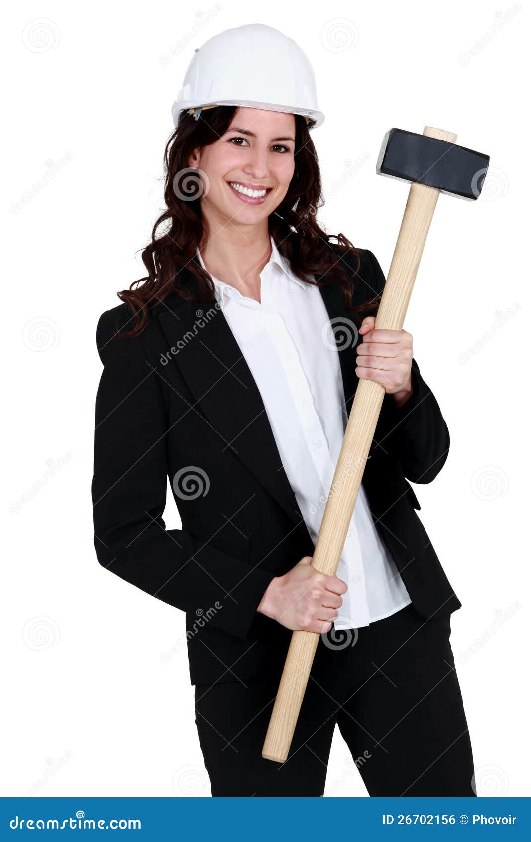 Engineer holding a mallet stock photo. Image of career - 26702156