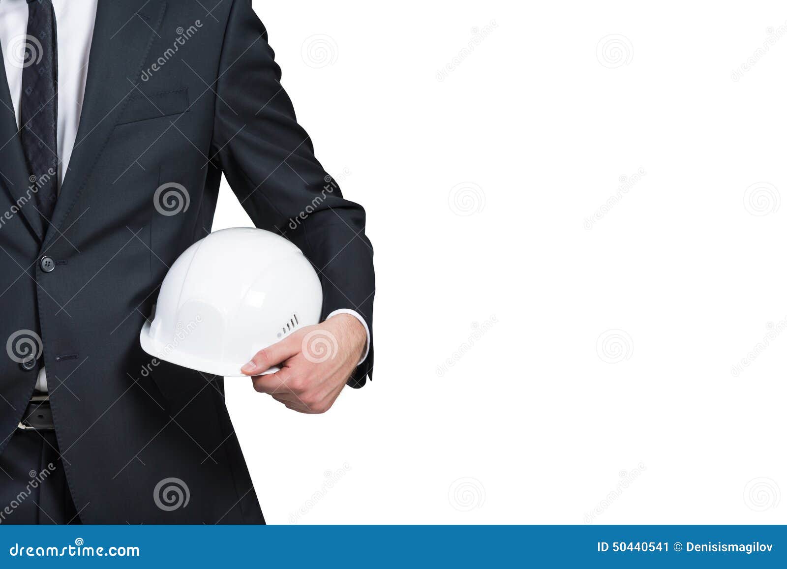 Engineer Holding White Helmet Stock Image - Image of adult, foreman ...